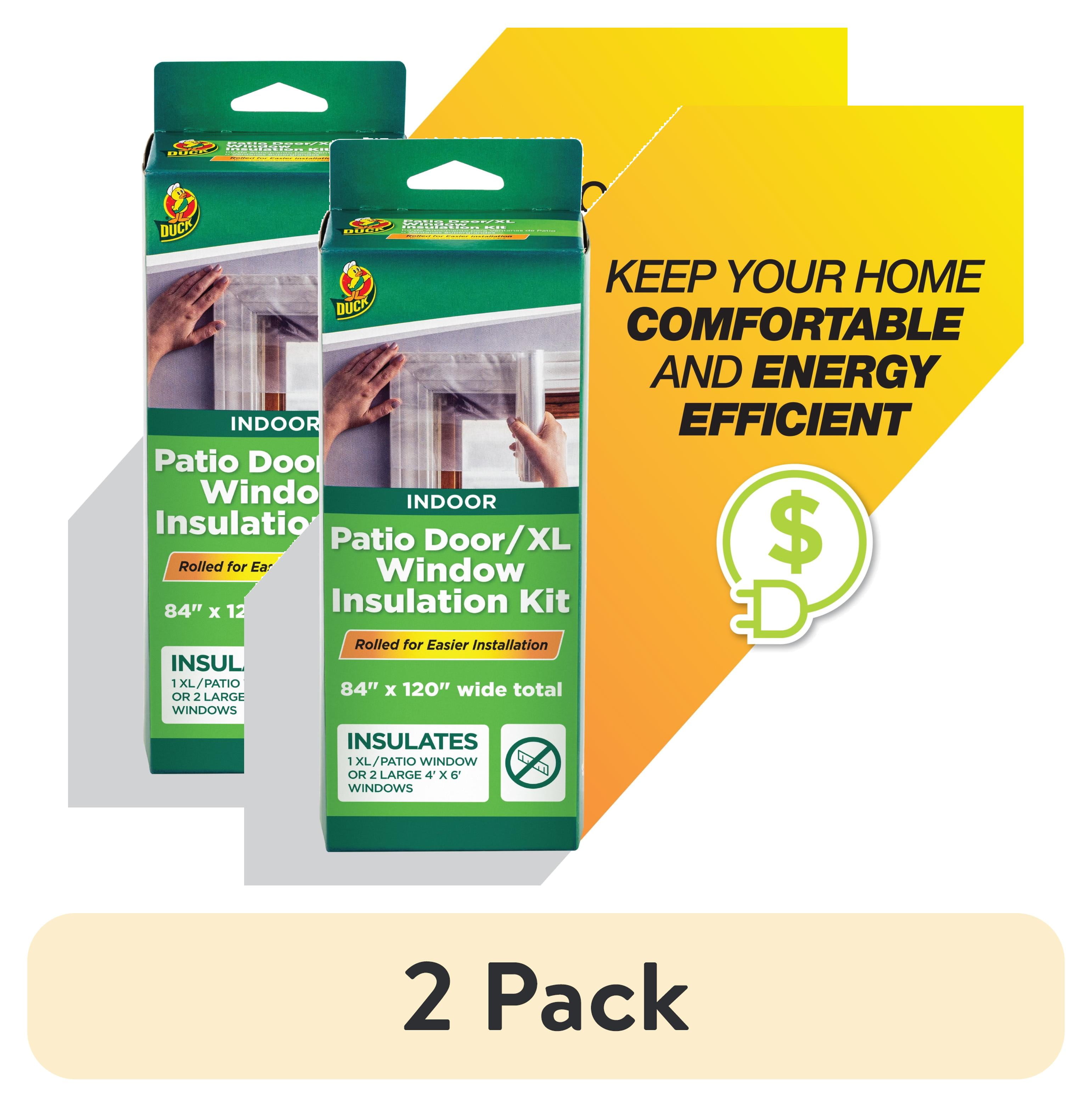 (2 pack) Duck Brand 84 in. x 120 in. Rolled Window Insulation Film Kit ...