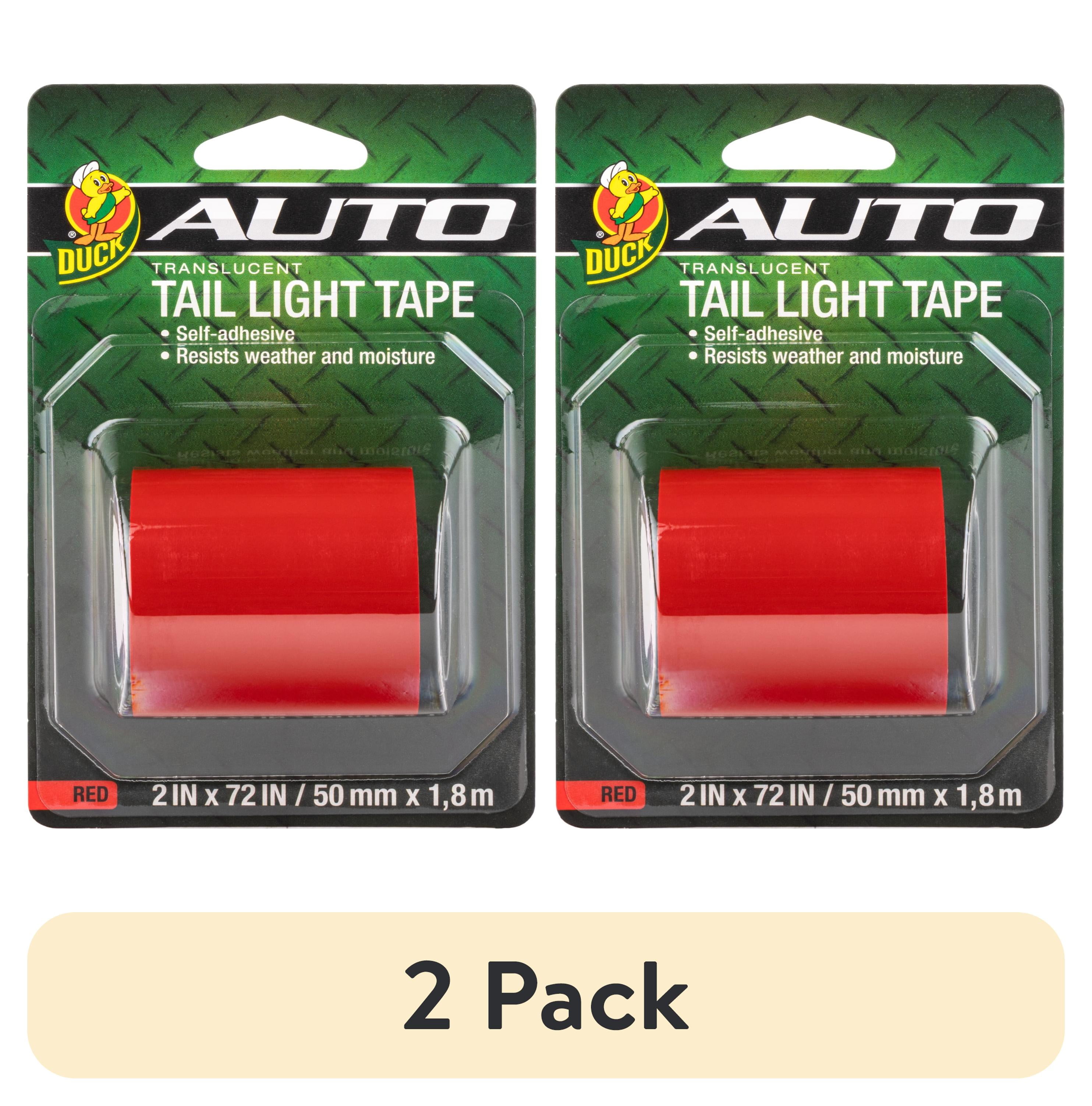(2 pack) Duck Brand Translucent Tail Light Tape - Red, 2 in. x 72 in ...