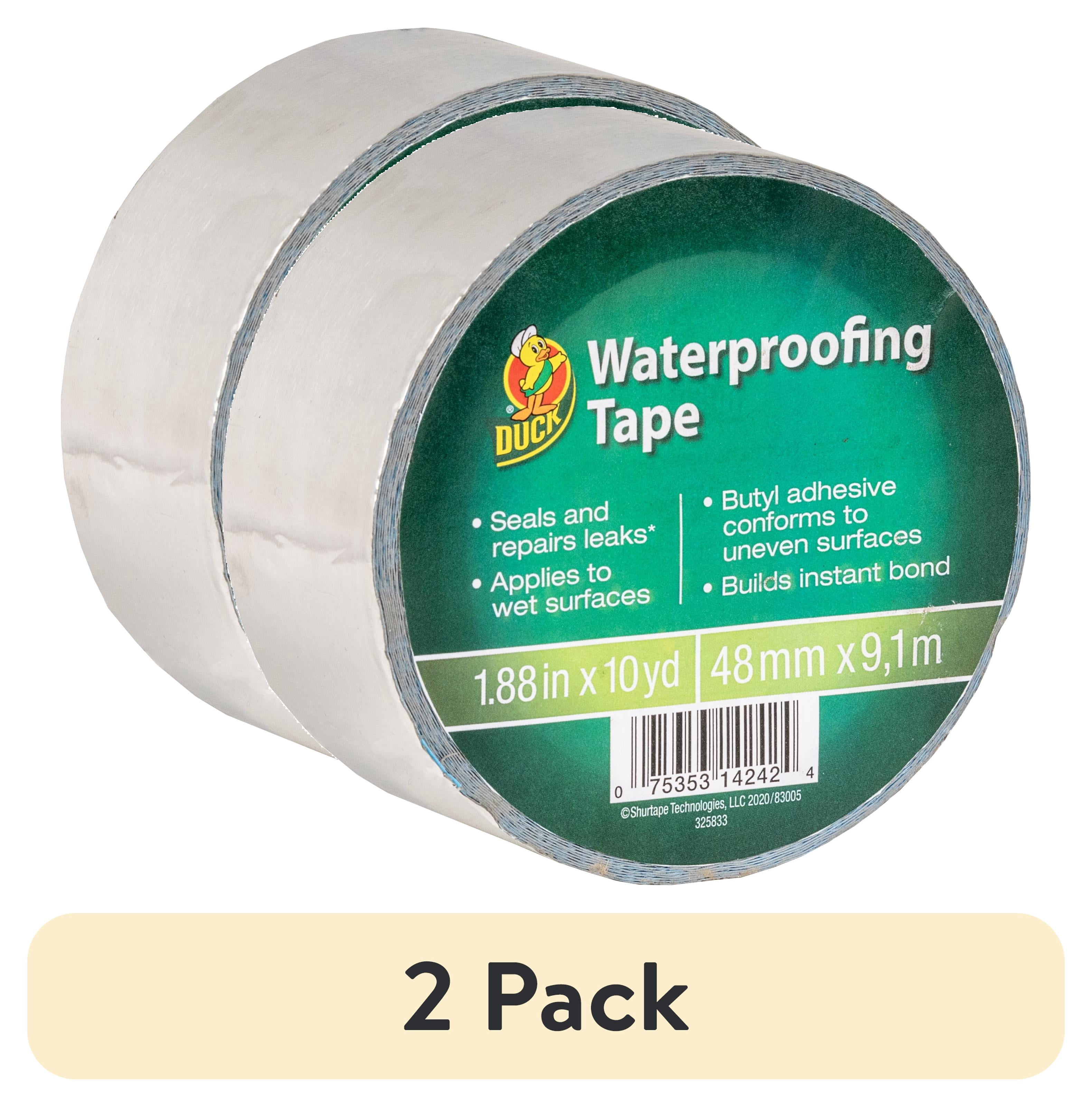 (2 pack) Duck Brand Waterproofing Tape, 1.88 in. x 10 yd., Silver ...