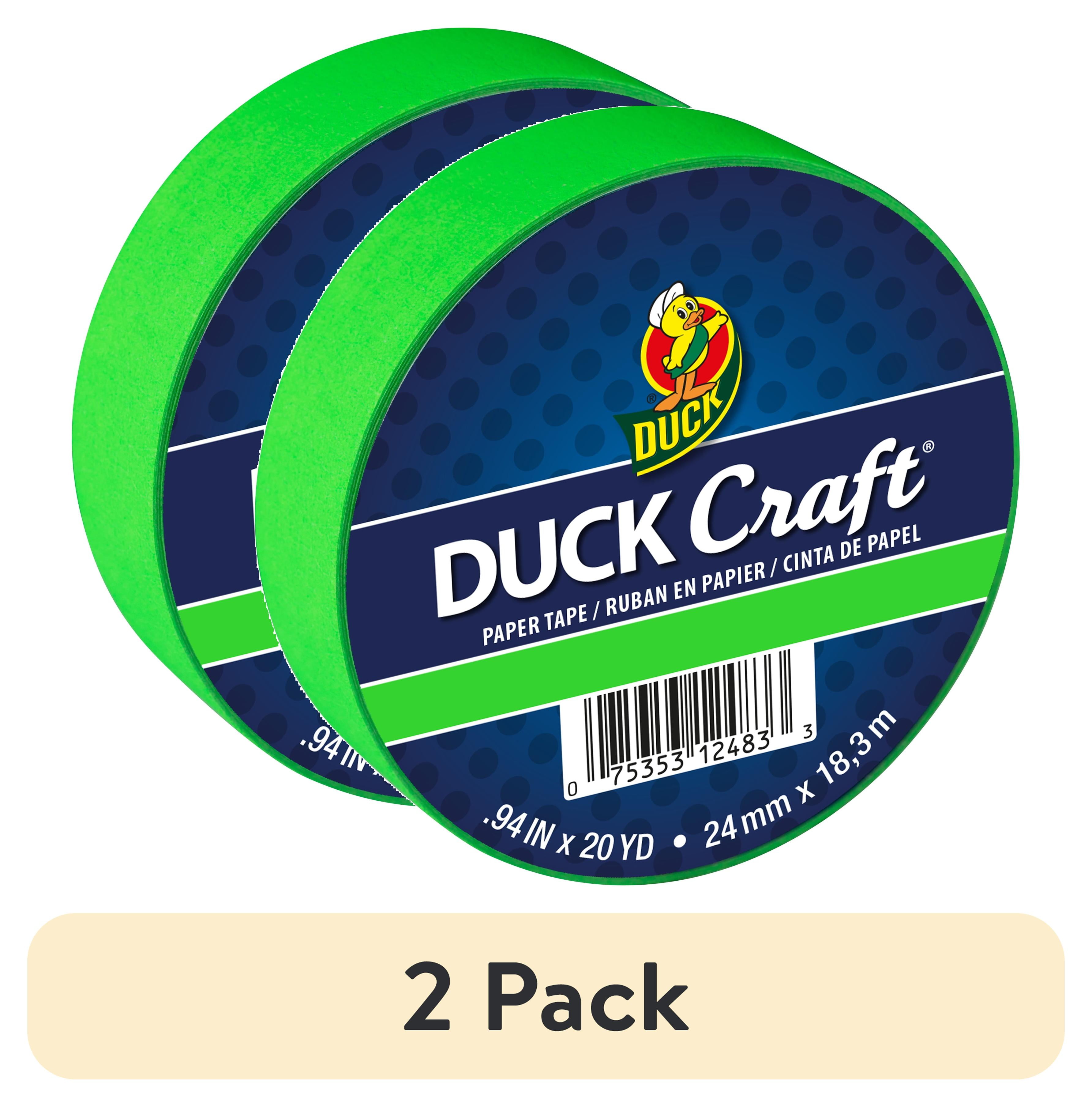 (2 pack) Duck Craft Paper Tapes - Neon Green, 20 Yards - Walmart.com