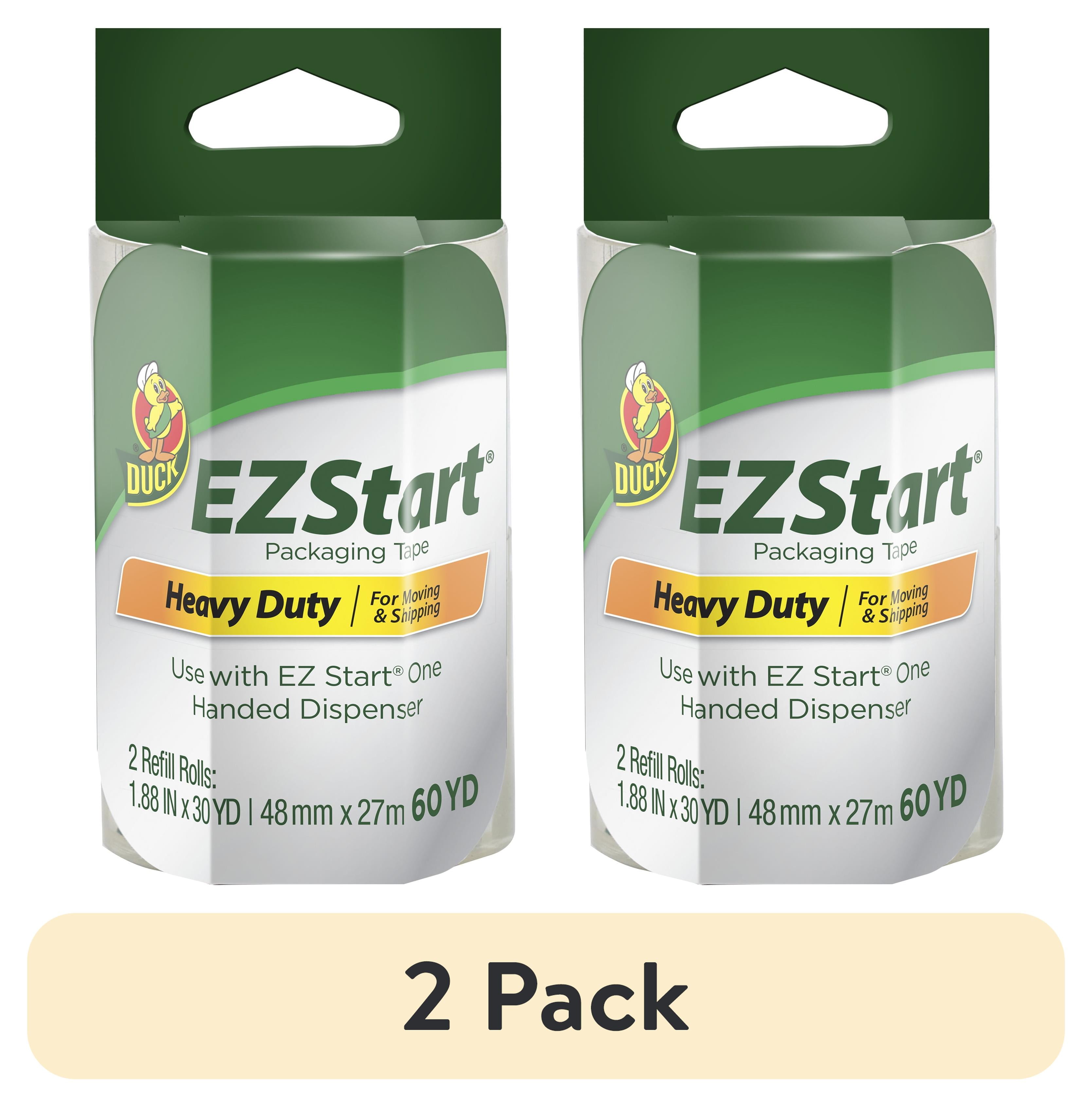 (2 pack) Duck EZ Start Clear Acrylic Packaging Tape, 1.88 in. x 30 yd ...