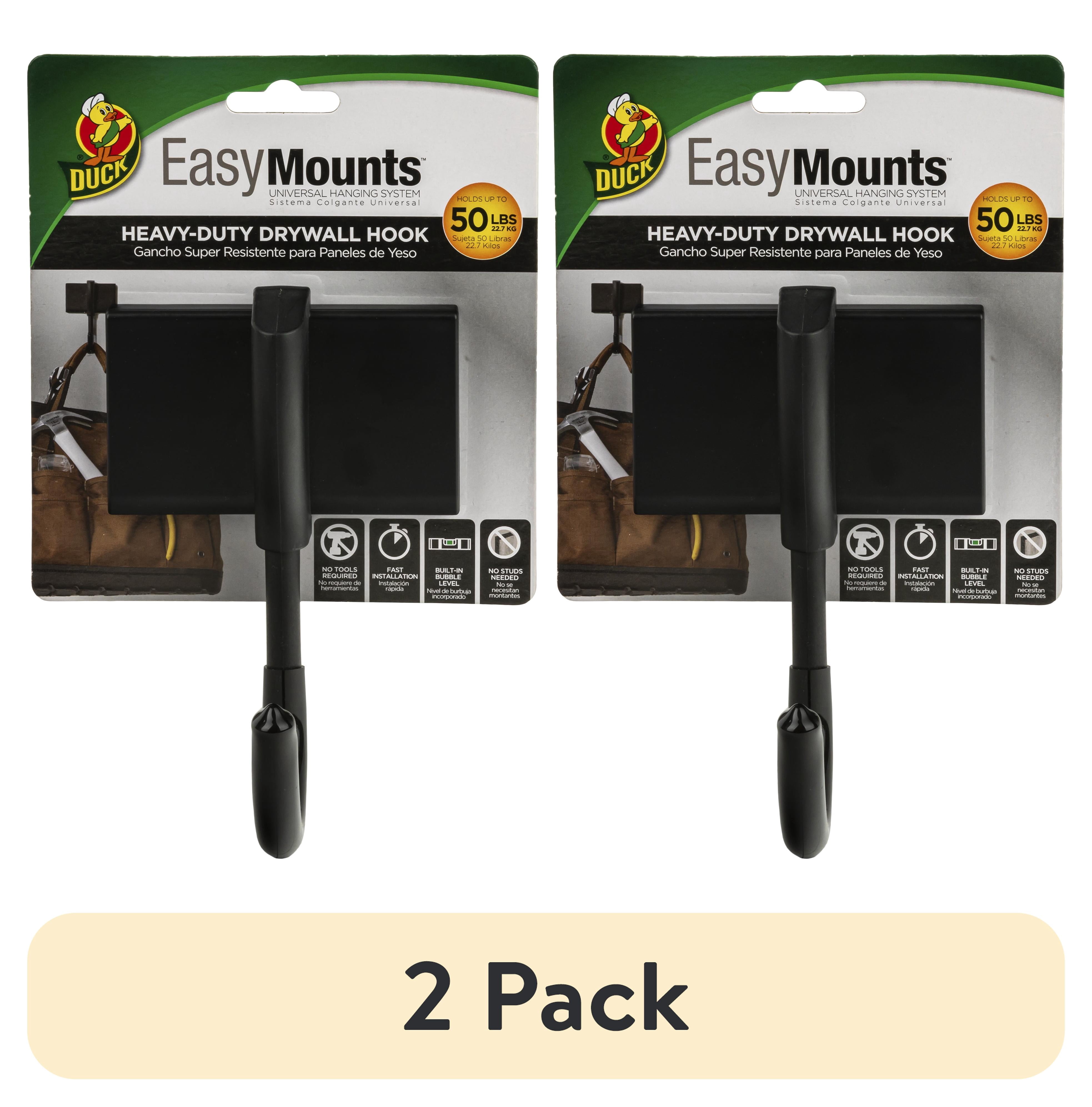 (2 pack) Duck EasyMounts Fiberglass Garage Hook- No Tools Required ...