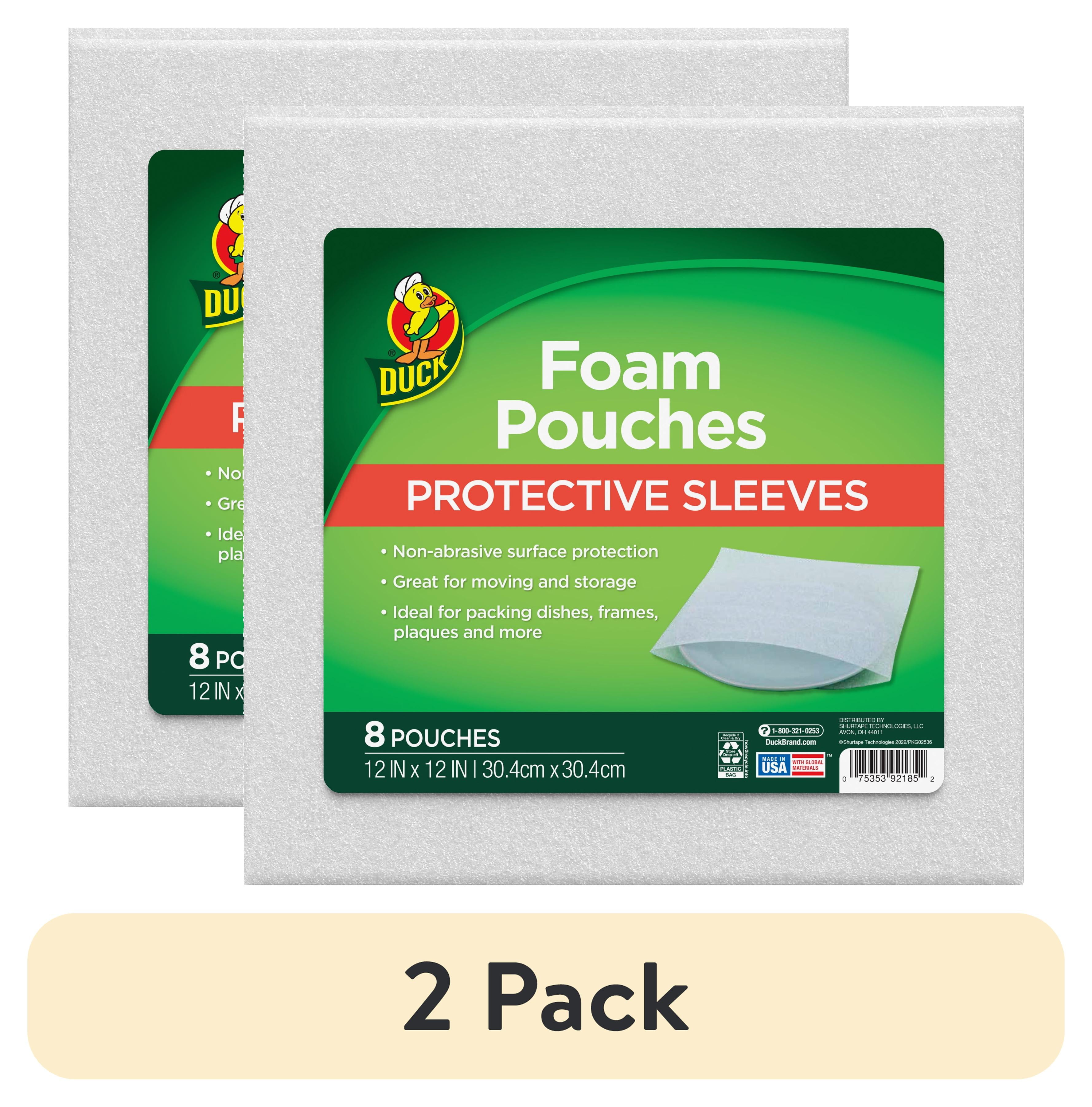 (2 pack) Duck Foam Pouches, 12 in. x 12 in., White, 8 pack - Walmart.com