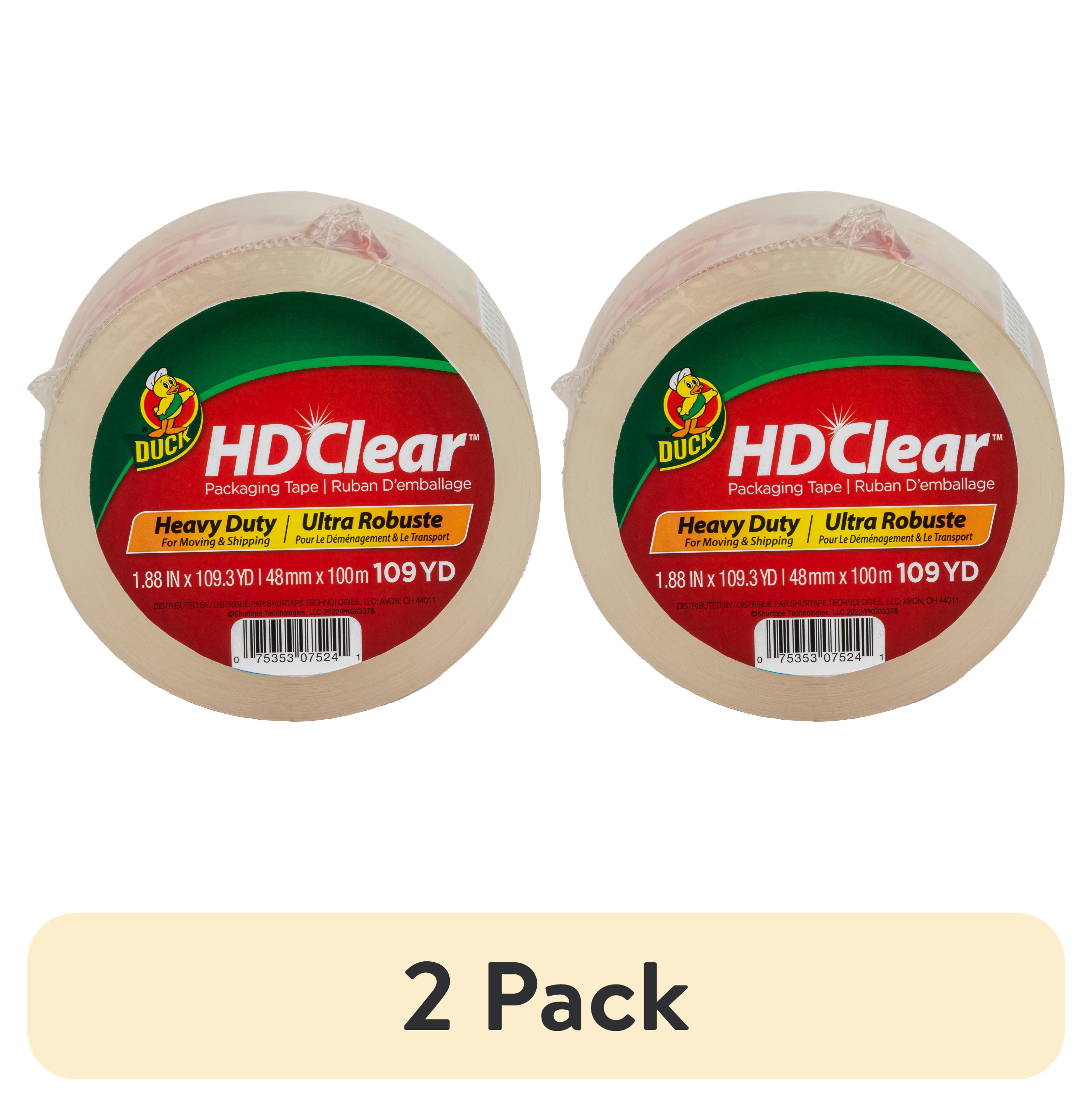 (2 pack) Duck HD Clear Packing Tape, 1.88 in. x 109 yd., Clear, 1 Count ...