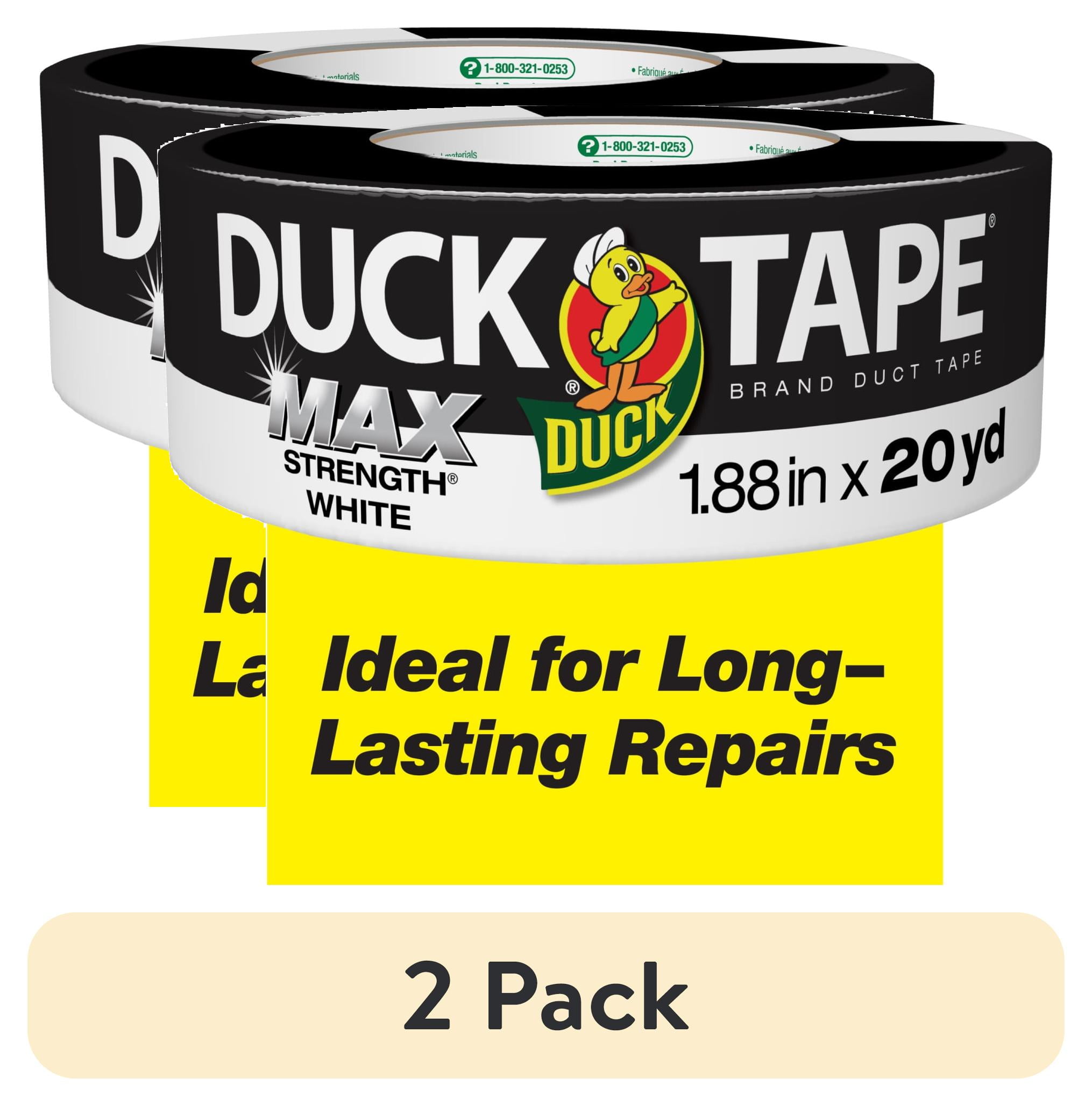 (2 pack) Duck Max Strength Brand Duct Tape, 1.88 in. x 20 yd., White ...