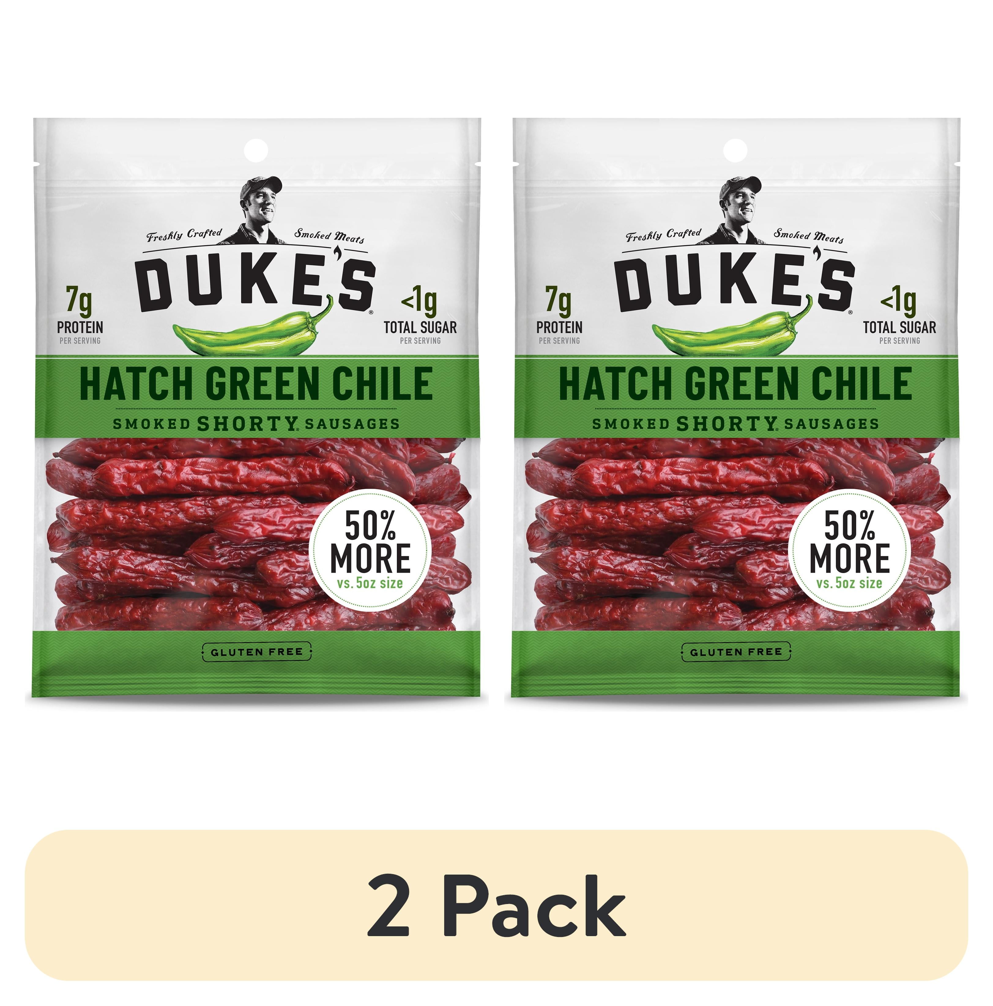 (2 pack) Duke's Pork Hatch Green Chile Smoked Shorty Sausages, 7g ...