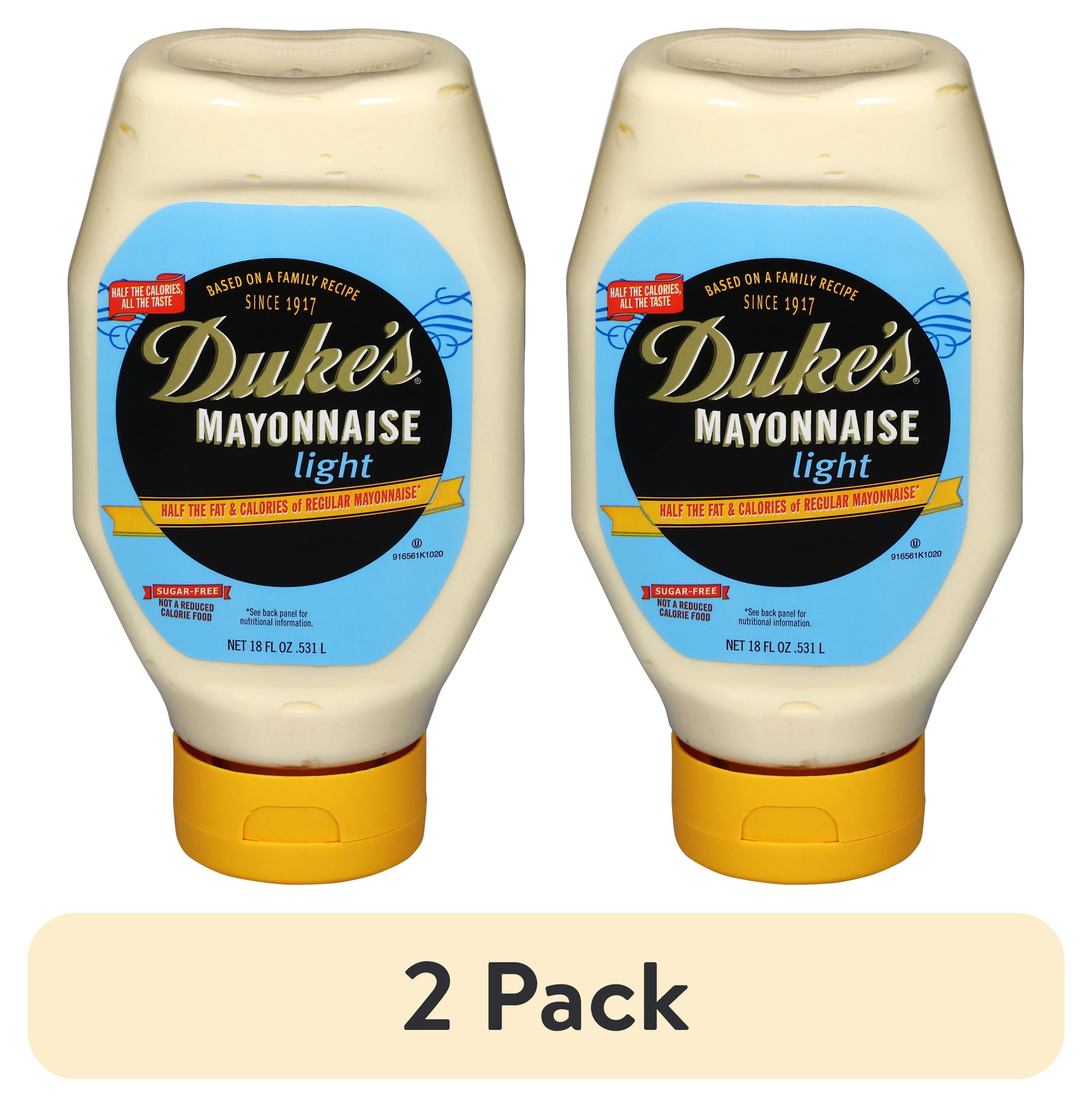 (2 pack) Duke's Mayonnaise, Light Mayo - 18 oz Squeeze - Walmart.com