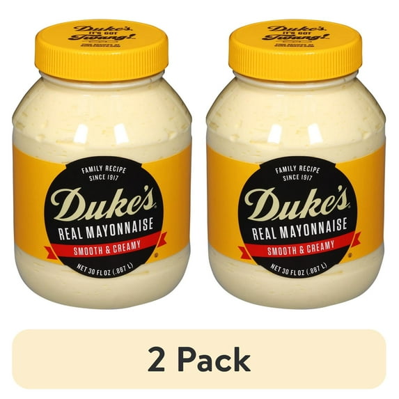 (2 pack) Duke's® Real Mayonnaise, 30 oz Jar, Smooth & Creamy Mayo ...