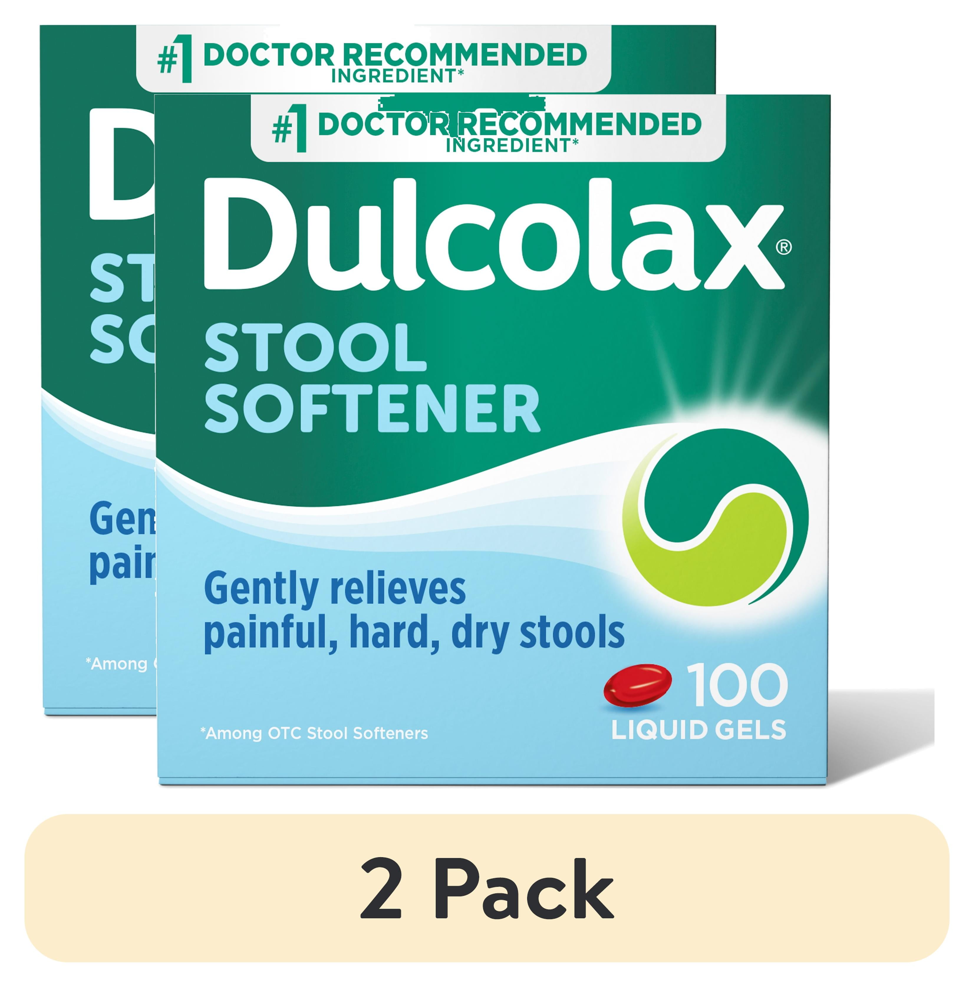 (2 pack) Dulcolax Stool Softener Laxative Liquid Gel Capsules with ...