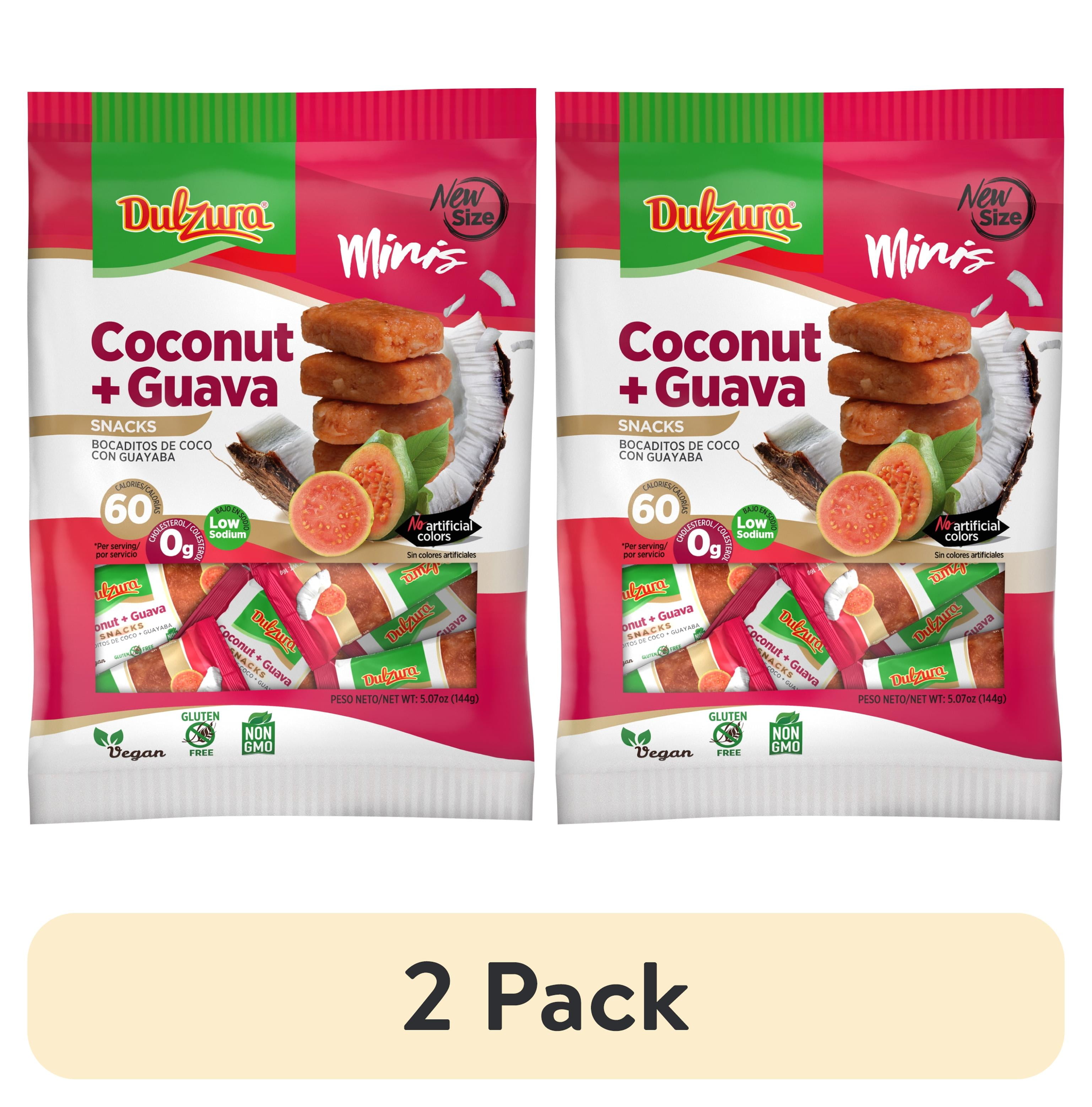 (2 pack) Dulzura Coconut Guava Mini Entree Bites Snack 3.4 oz Bag ...