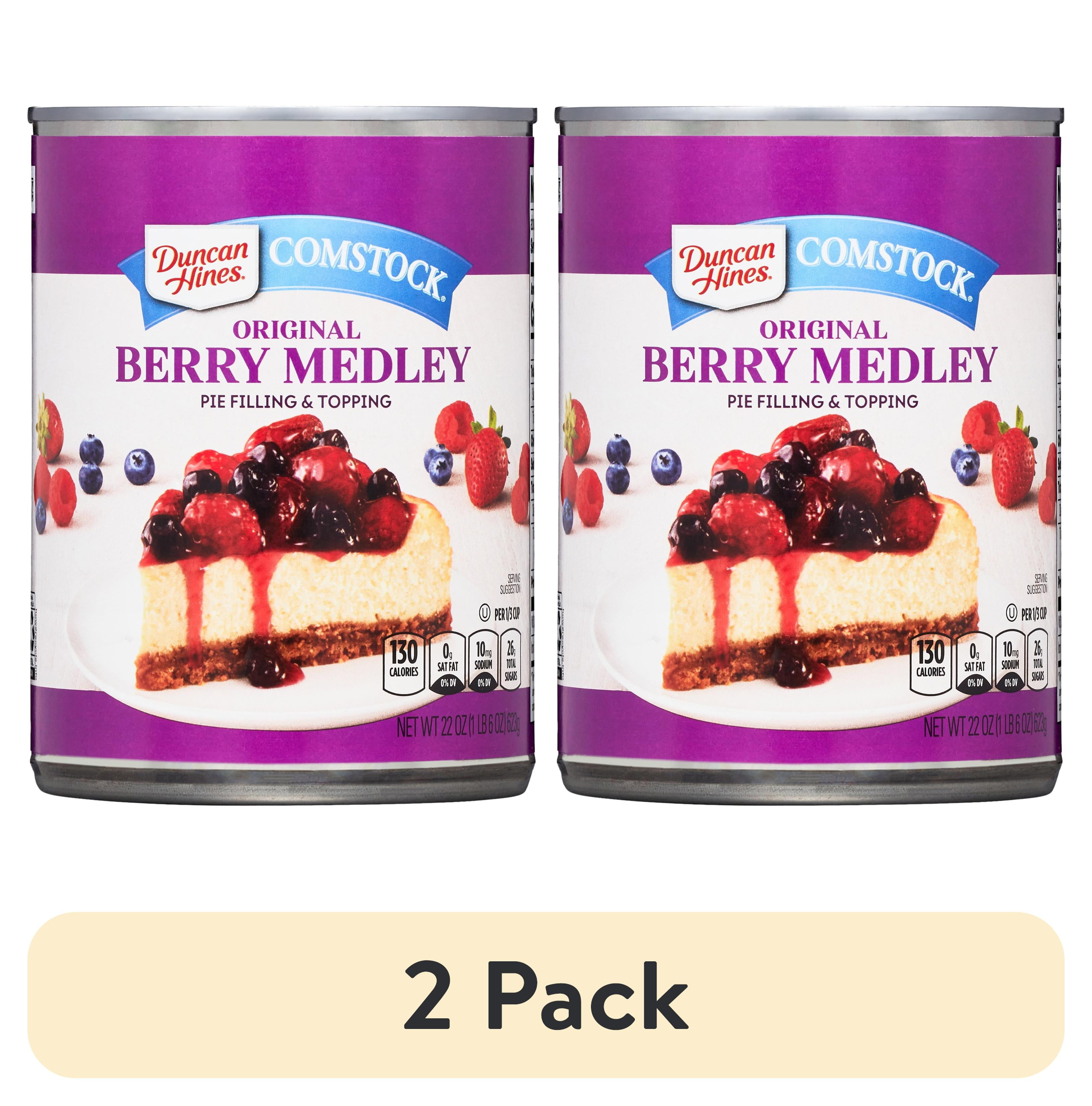 (2 pack) Duncan Hines Comstock Original Berry Medley Pie Filling and ...