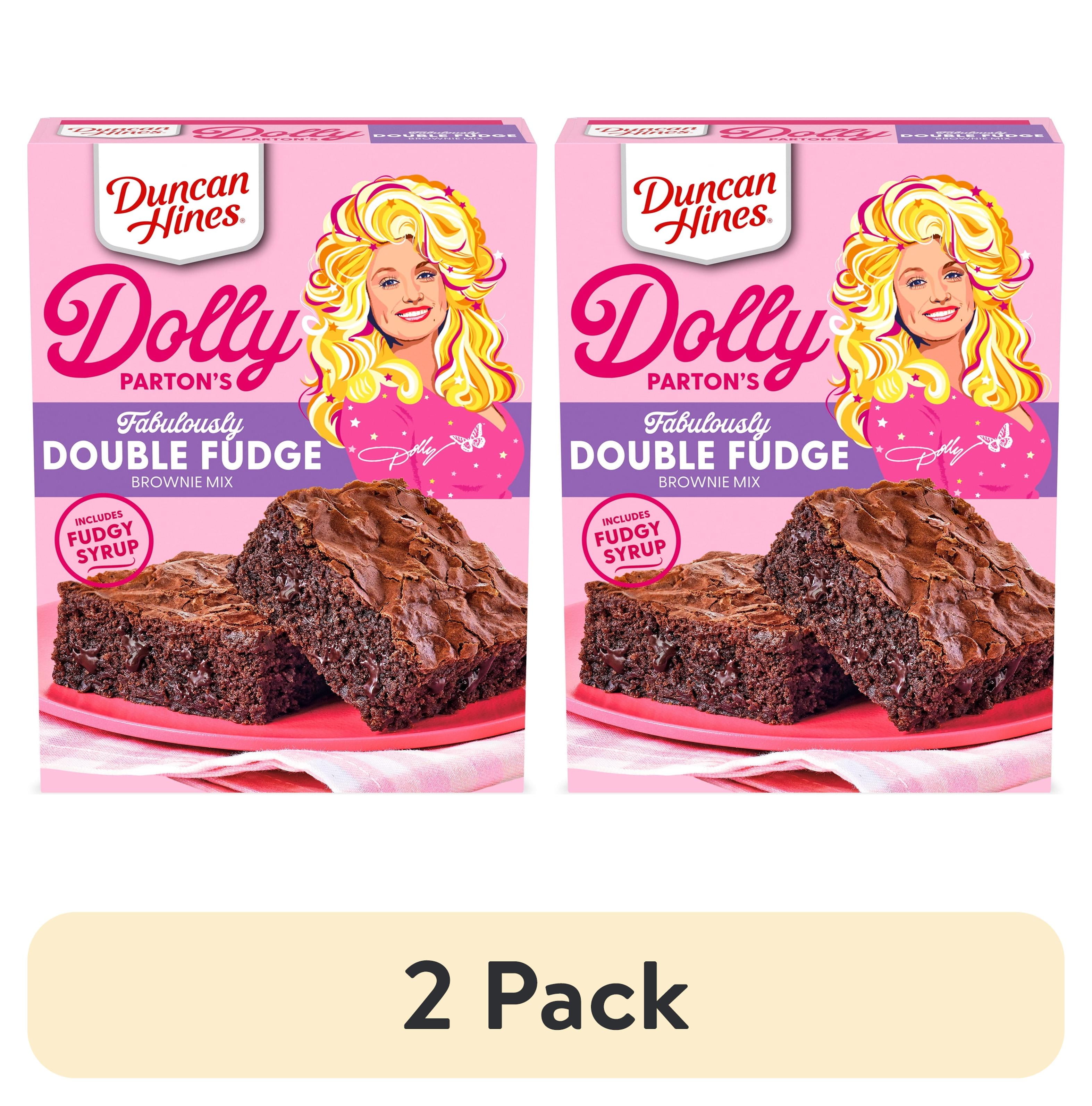 (2 pack) Duncan Hines Brownie Mix, Fabulously Double Fudge, 17.6 oz ...