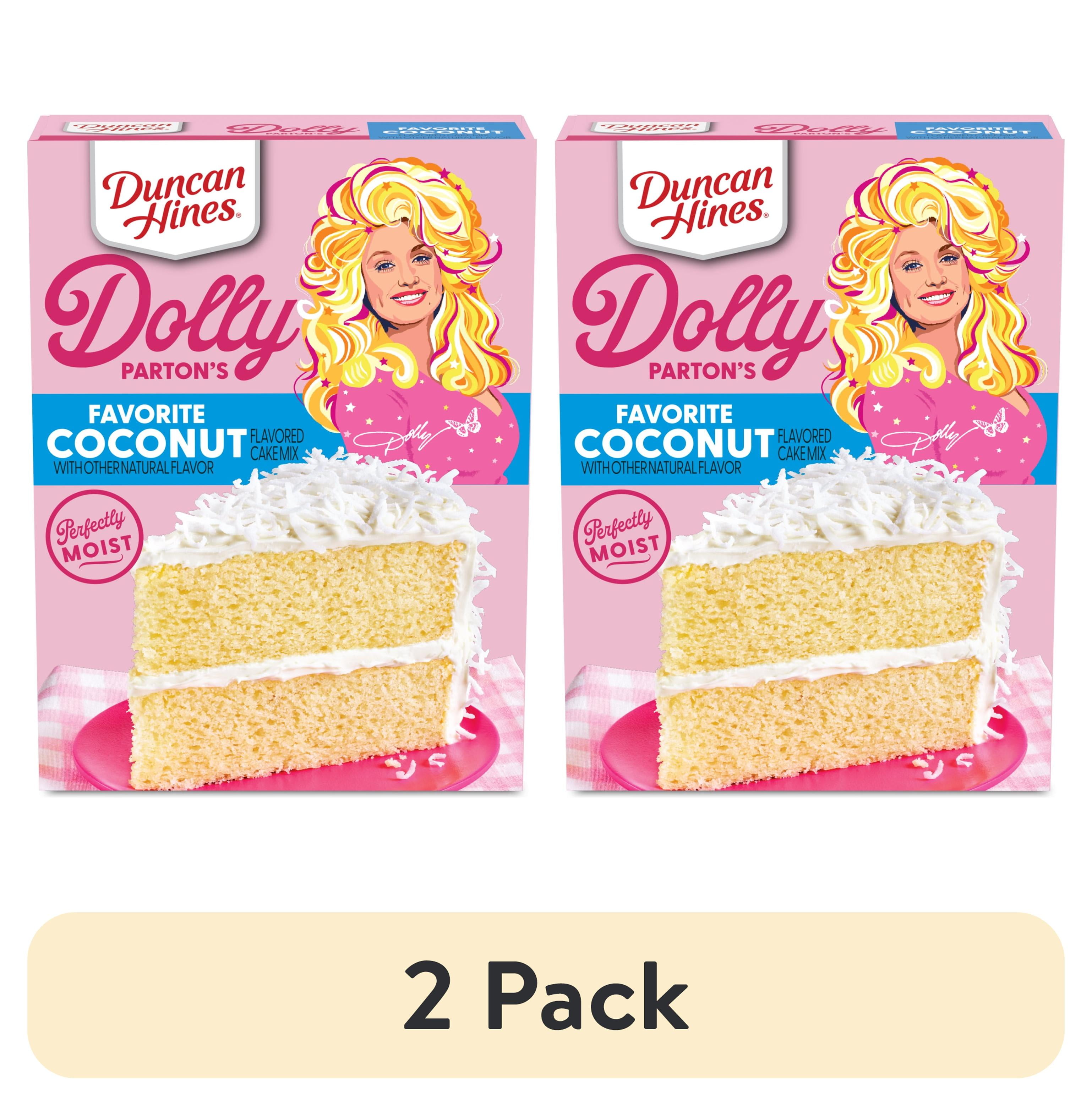 (2 pack) Duncan Hines Dolly Parton's Favorite Coconut Flavored Cake Mix ...