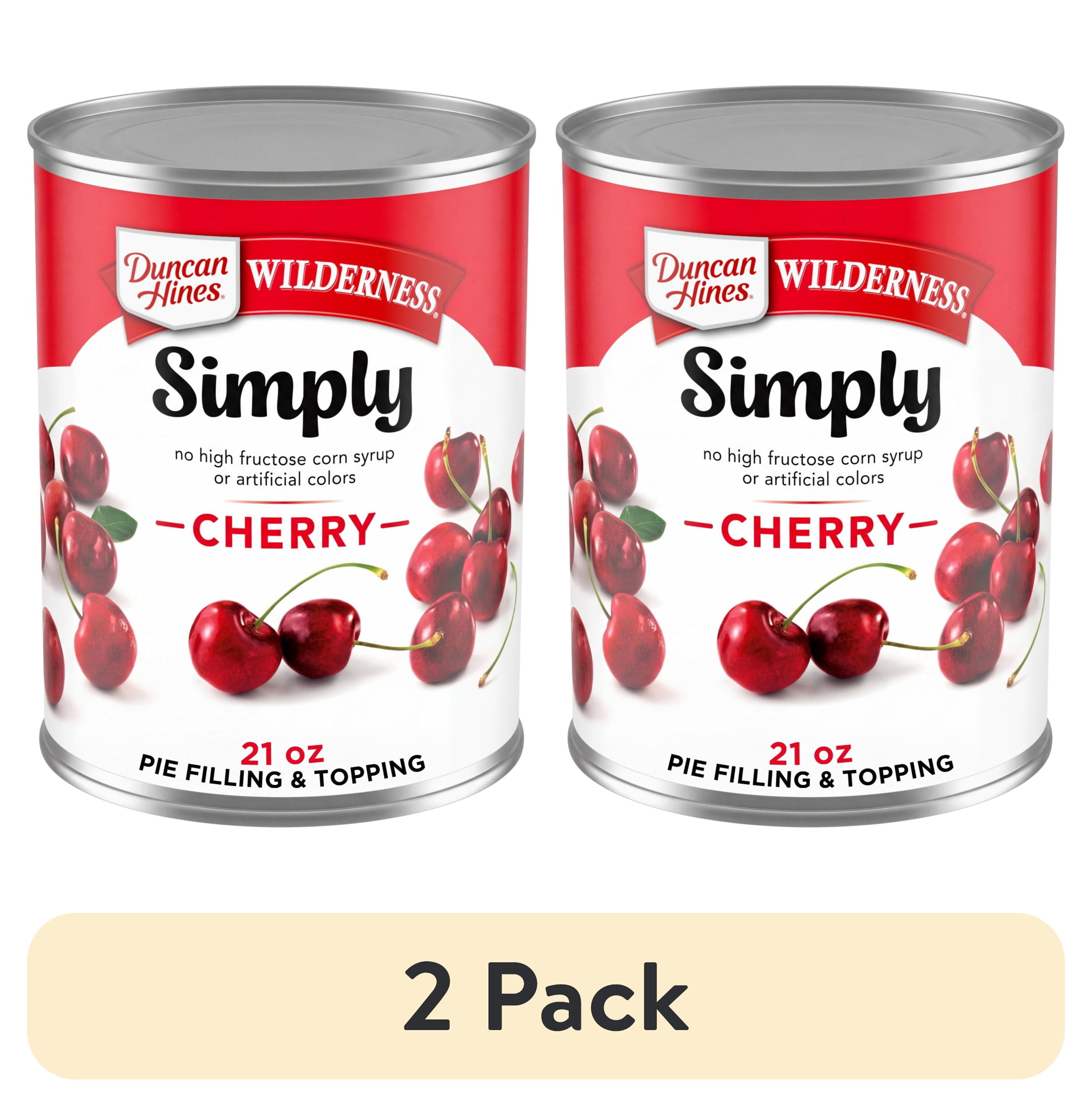 (2 pack) Duncan Hines Wilderness, Cherry Pie Filling and Topping, Ready ...
