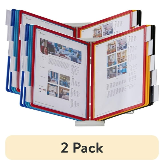 (2 pack) Durable InstaView Expandable Desktop Reference System with ...