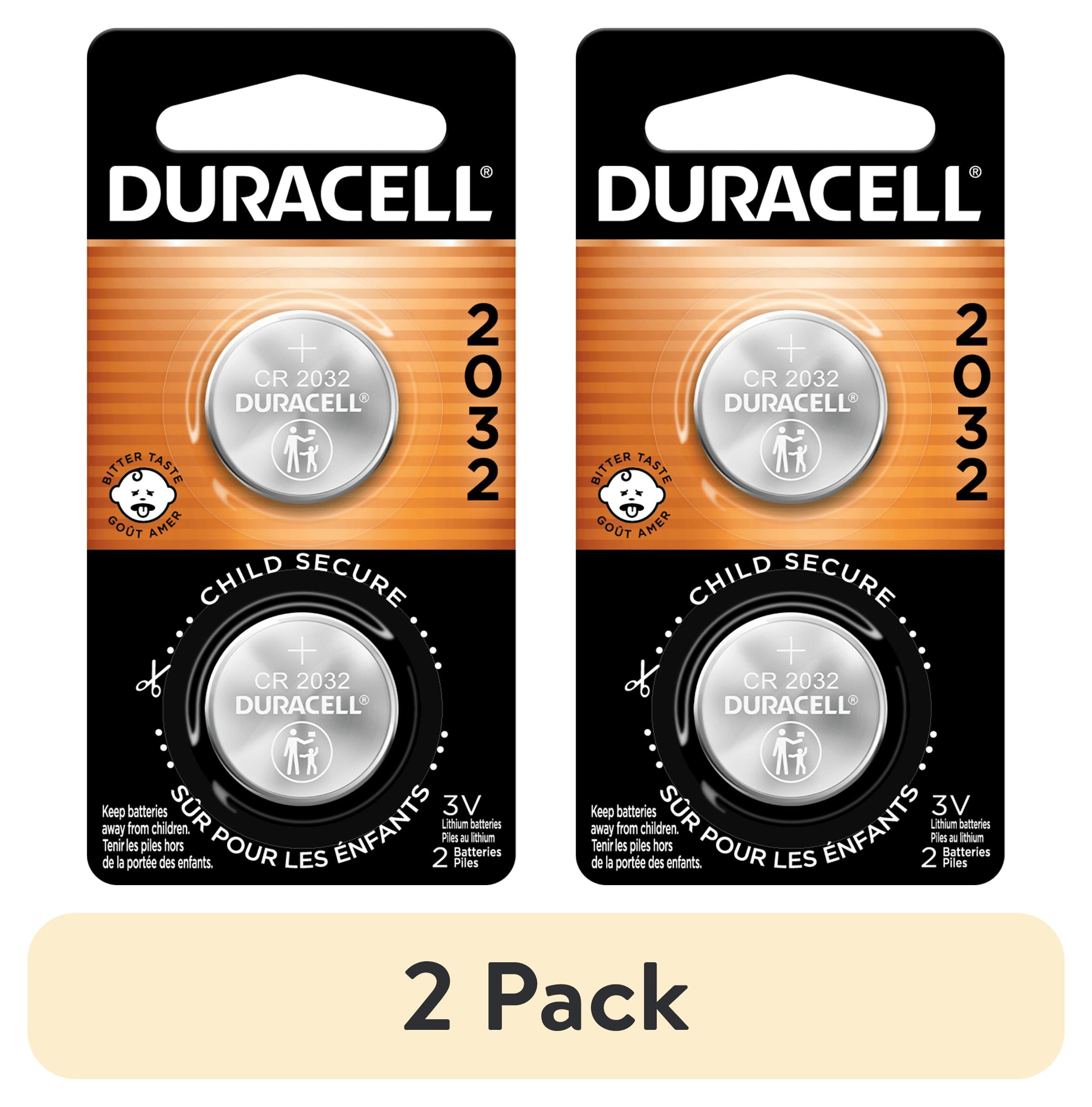 (2 pack) Duracell CR2032 3V Lithium Coin Battery with Child Safety ...