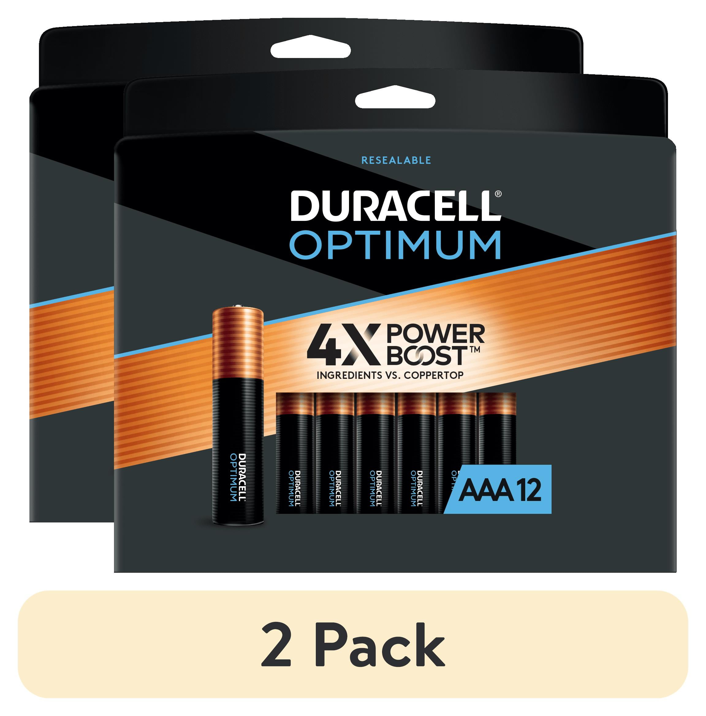 (2 pack) Duracell Optimum AAA Battery with 4X POWER BOOST™, 1.5V, 12 ...