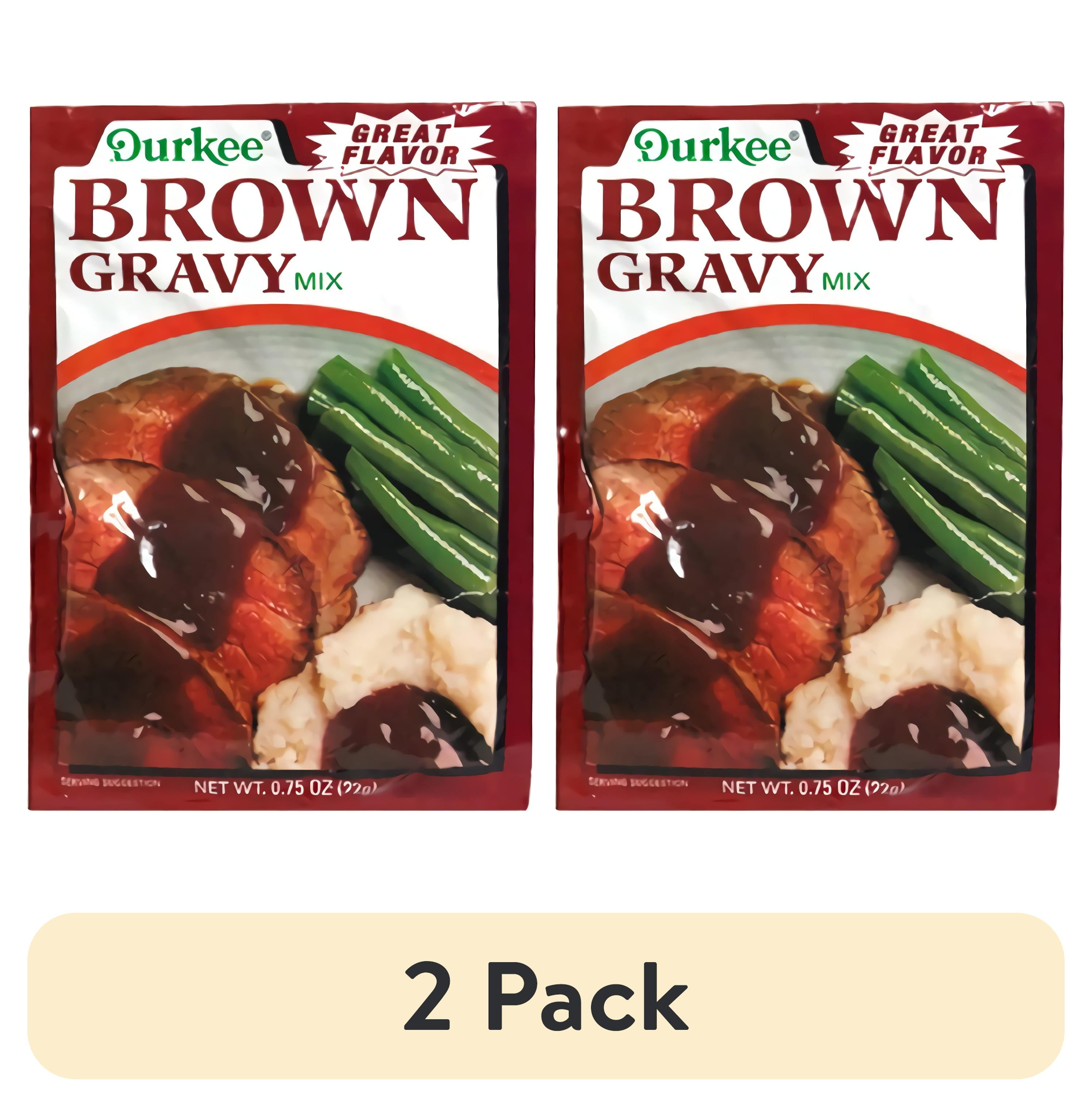 (2 pack) Durkee Brown Brown Gravy Mix, 0.75-Ounces Packages (Pack of 24 ...
