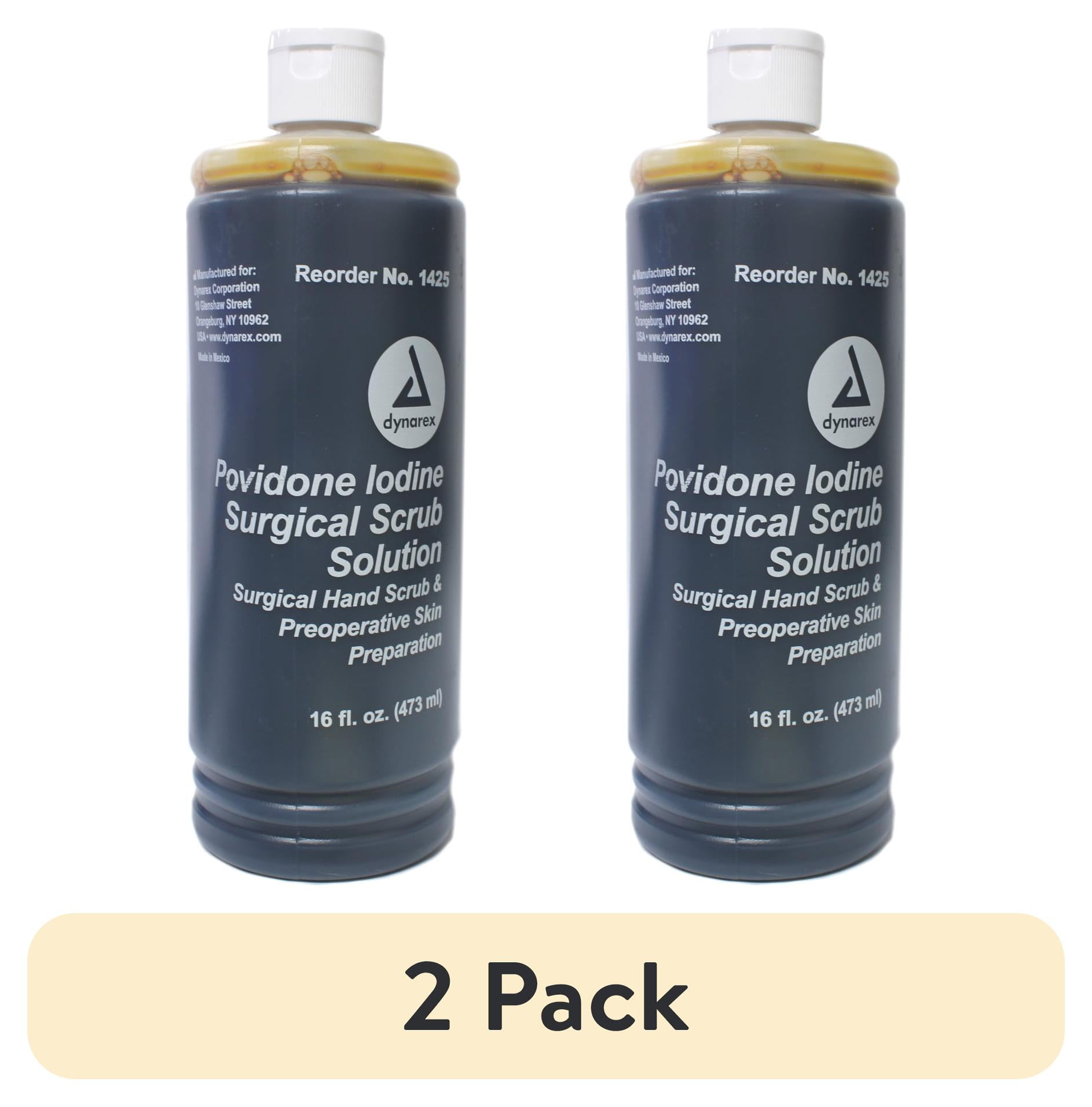 (2 pack) Dynarex Povidone Iodine Surgical Scrub Solution, 16 Fluid ...