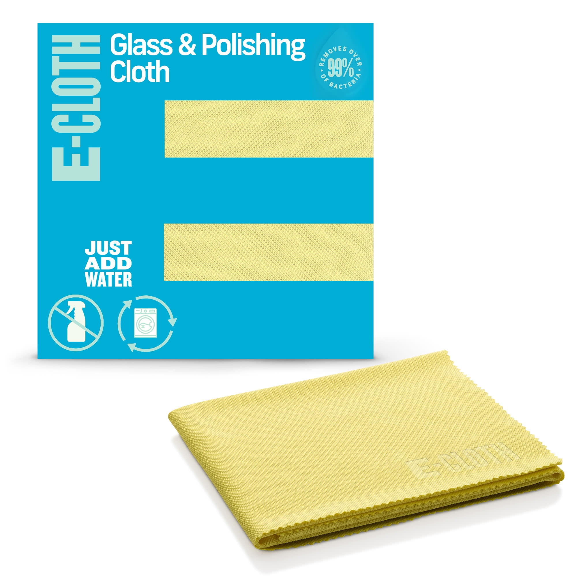 (2 pack) E-Cloth Glass & Polishing Cloths, Premium Microfiber Glass Cleaner, Great for Windows ...