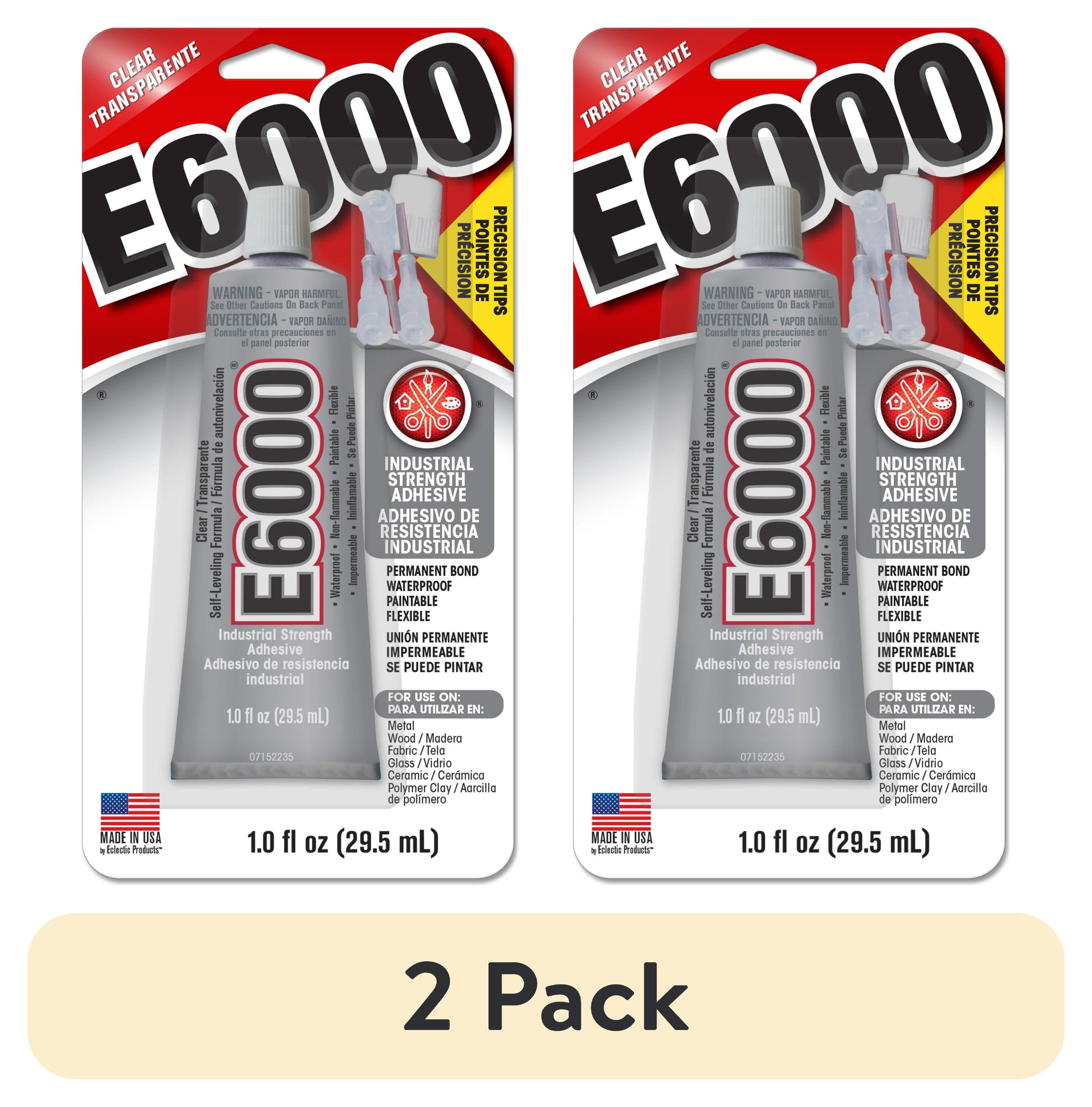 (2 pack) E6000 Precision Tip Industrial Strength Adhesive Glue for ...