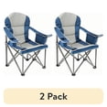 (2 pack) EDX Heavy Duty Camping Chair 500 lb Capacity, Oversized Extra ...
