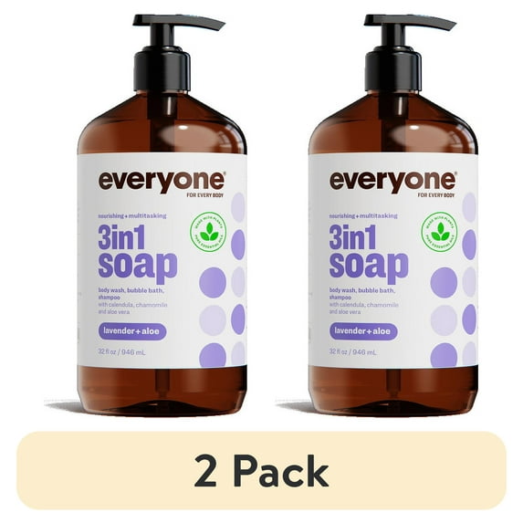 (2 pack) EO Everyone Lavender & Aloe 3-in-1 Body Wash Bubble Bath ...