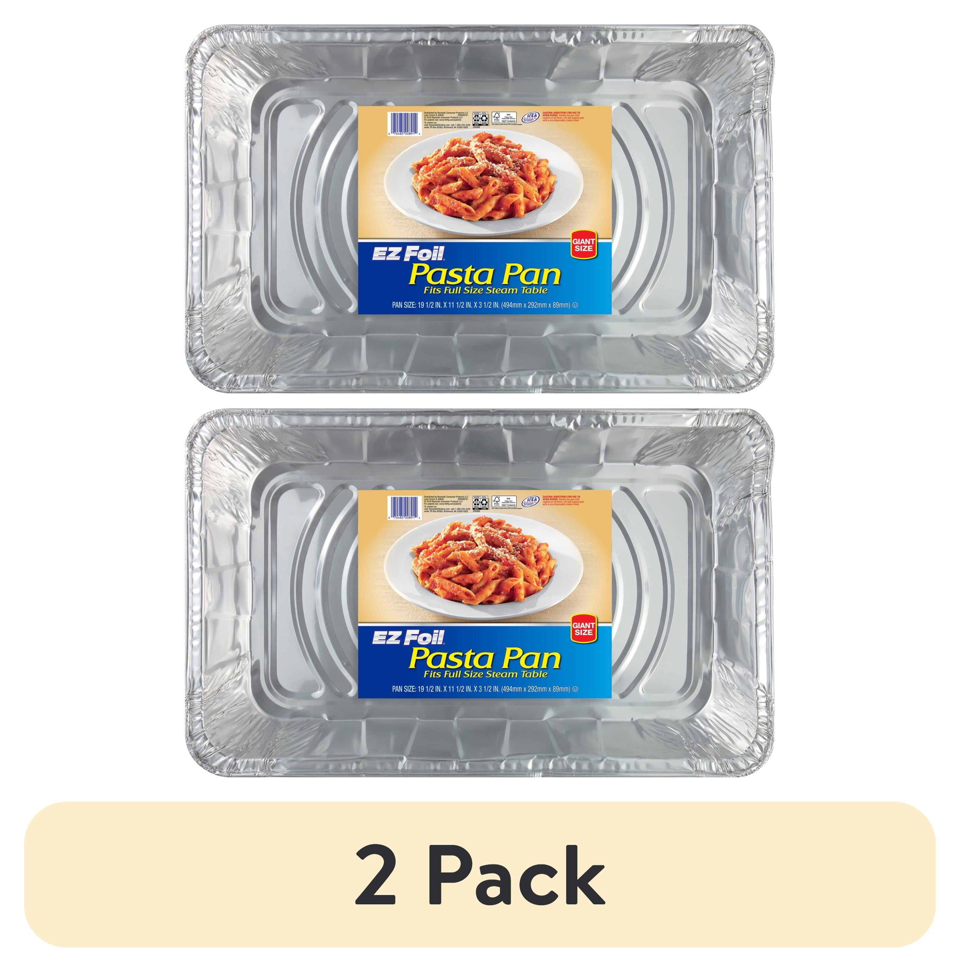 (2 pack) EZ Foil Extra Large Disposable Pasta Pan, Full Size Steam ...