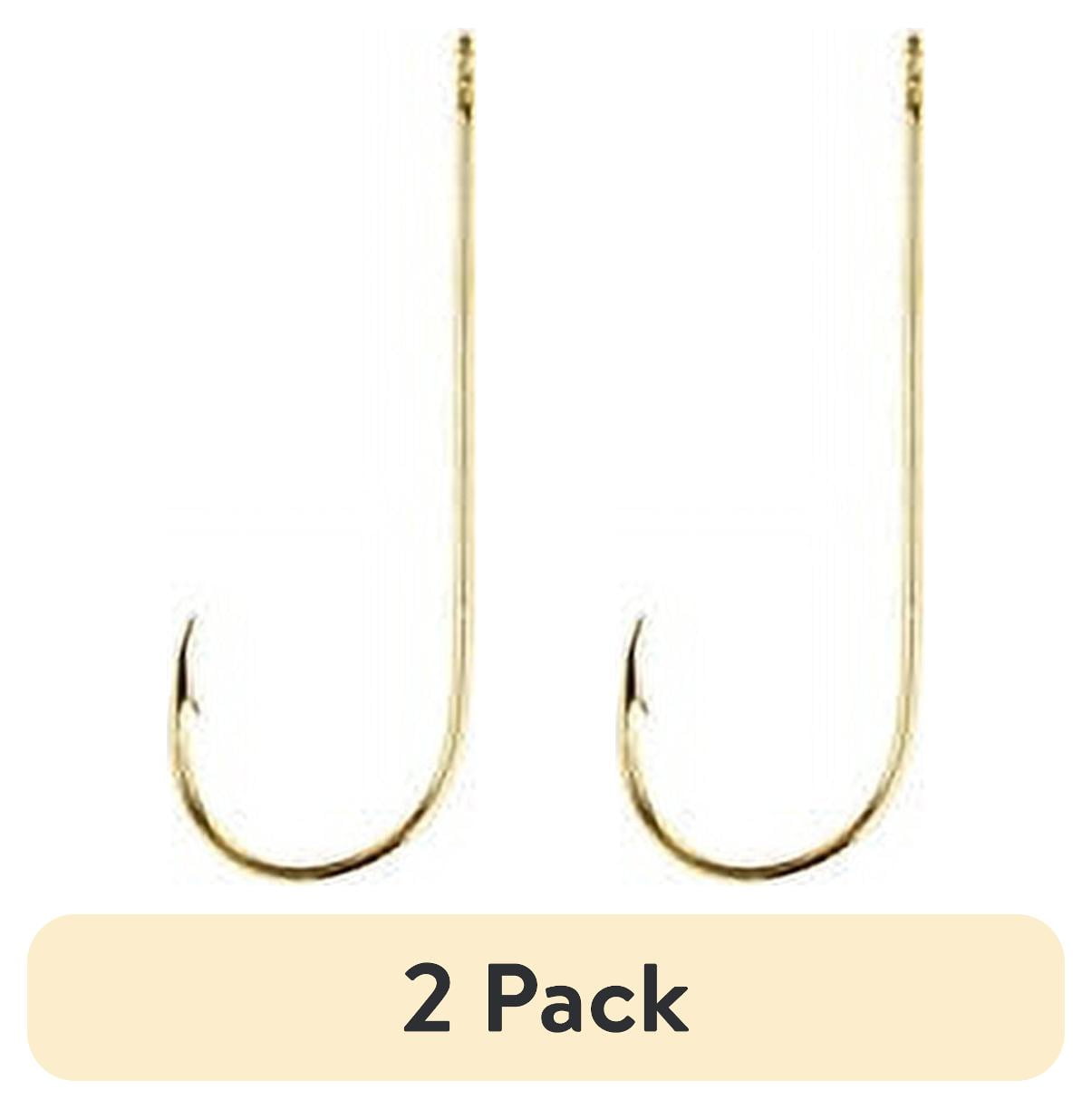 (2 pack) Eagle Claw Aberdeen Light Wire Non-Offset Hook, Gold - Walmart.com