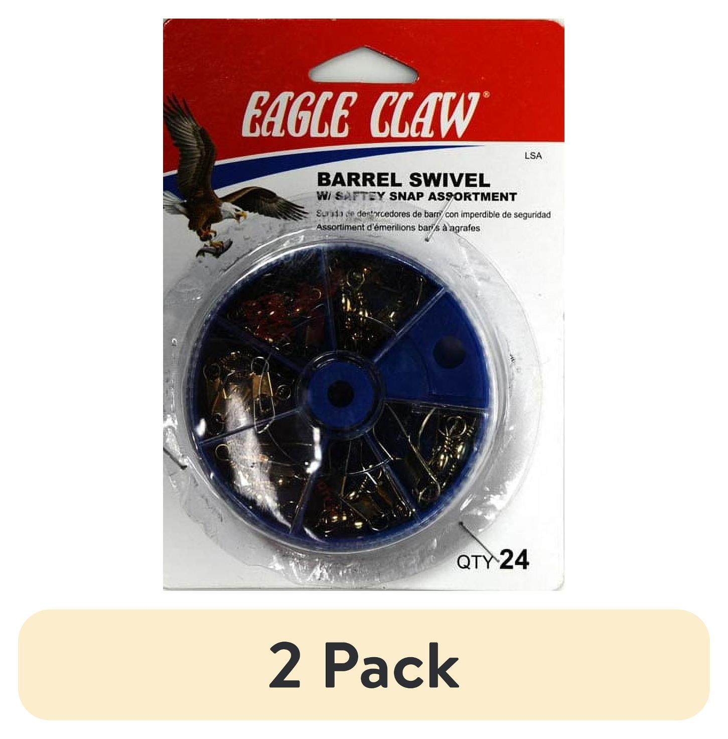 (2 pack) Eagle Claw Fishing, LSA Snap Swivel Assortment, Brass ...