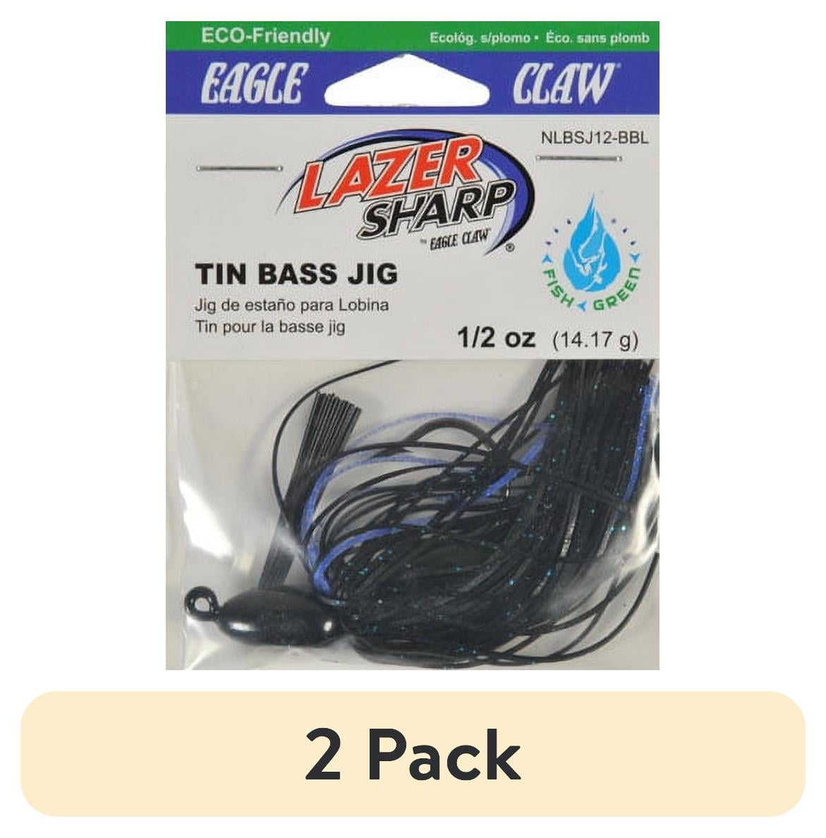 (2 pack) Eagle Claw Lazer Sharp NLBSJ12-BBL Bass Fishing Jig 1/2 oz ...