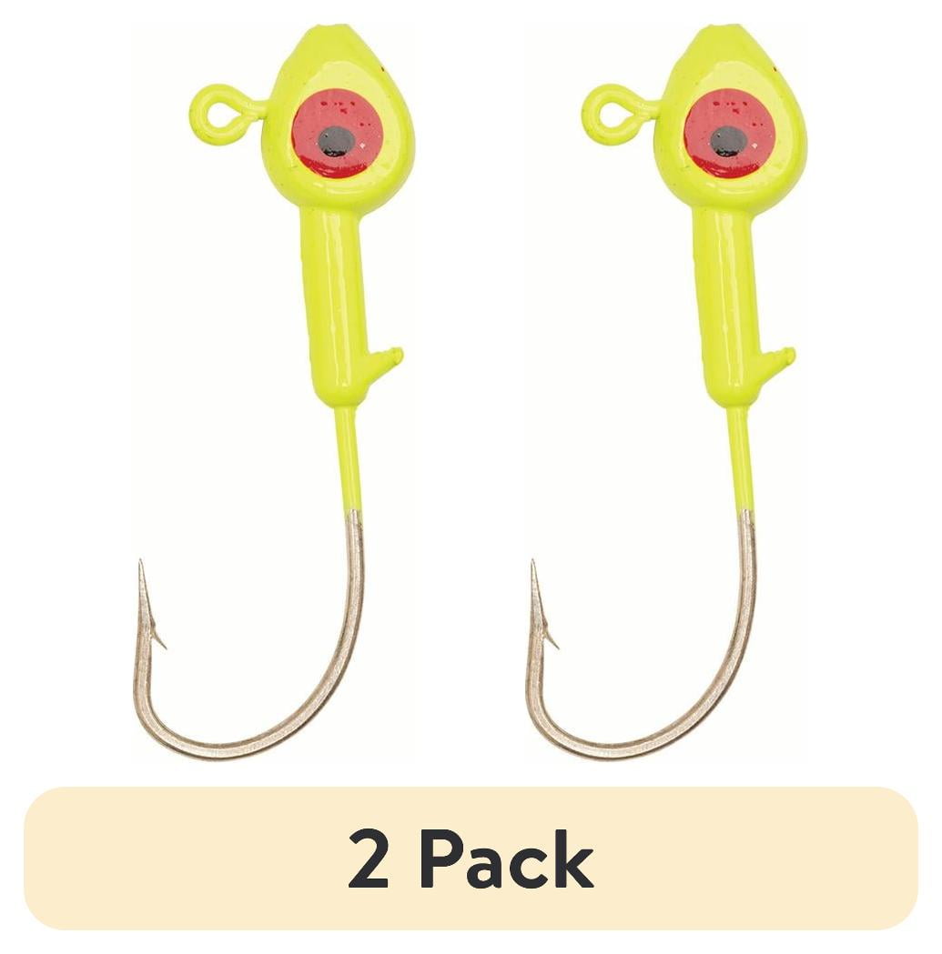 (2 pack) Eagle Claw Lazer Sharp Saltwater Fish Head Fishing Hook, Assorted, 3/8 oz., SWFH38-AST ...