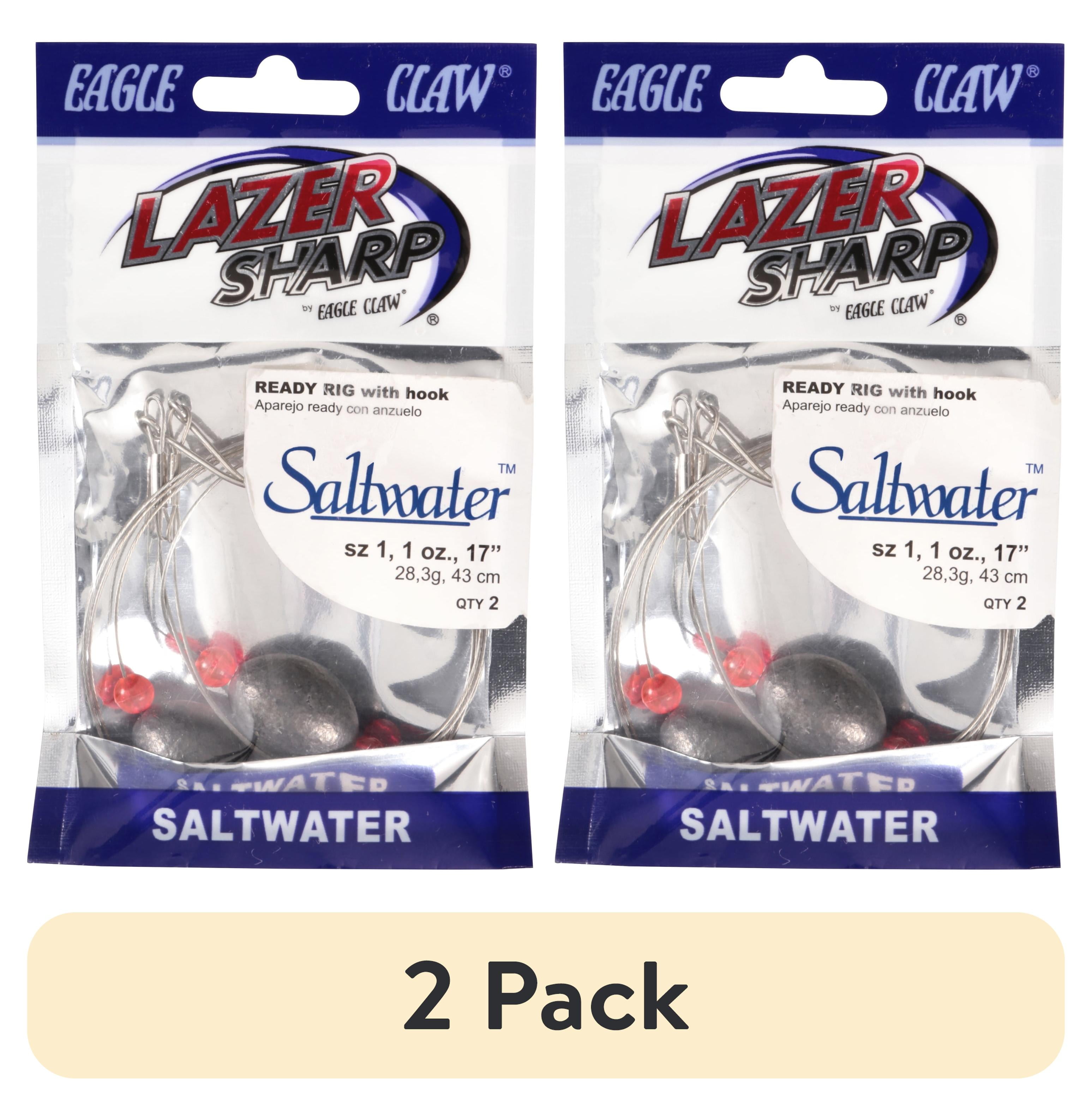 Eagle Claw Ready Rig - Saltwater Leader Rigs - Size 1 Hook - Walmart.com