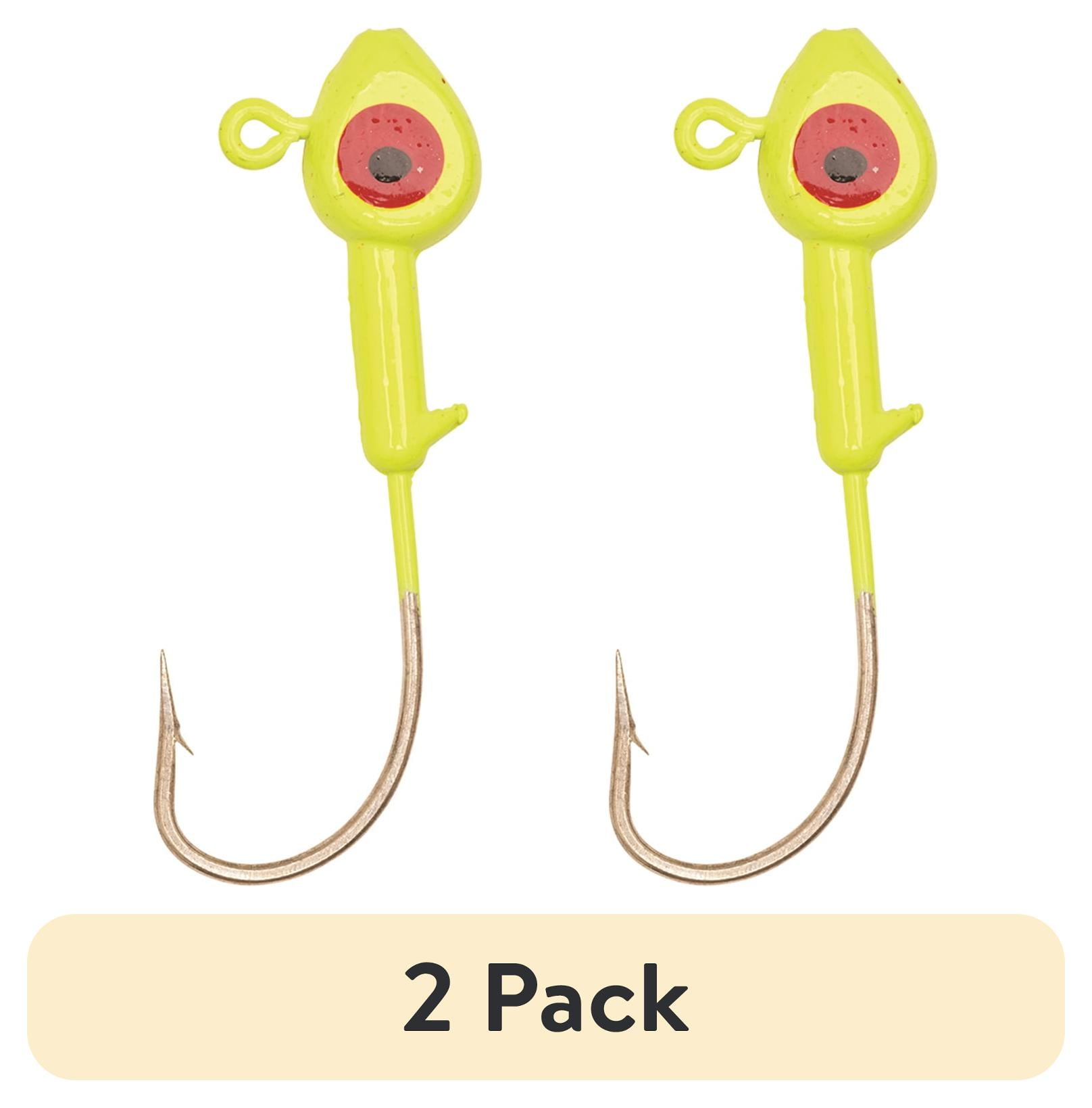 (2 pack) Eagle Claw Saltwater Fish Head Fishing Jig, Assorted, 1/8 oz ...