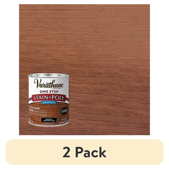(2 pack) Early American, Varathane Stain + Polyurethane, Semi-Gloss ...