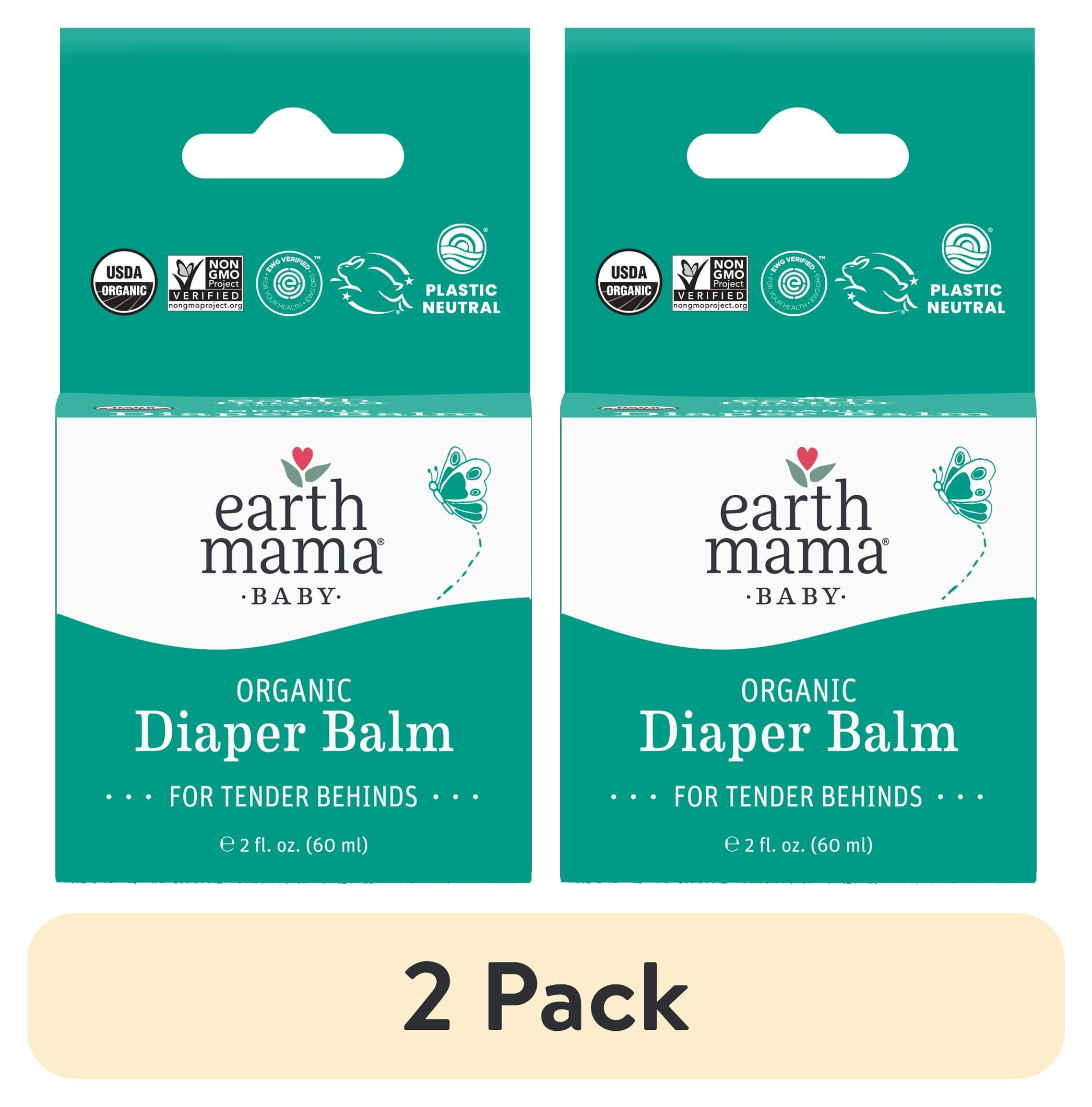 (2 pack) Earth Mama Organic Diaper Balm, Diaper Cream for Newborns ...