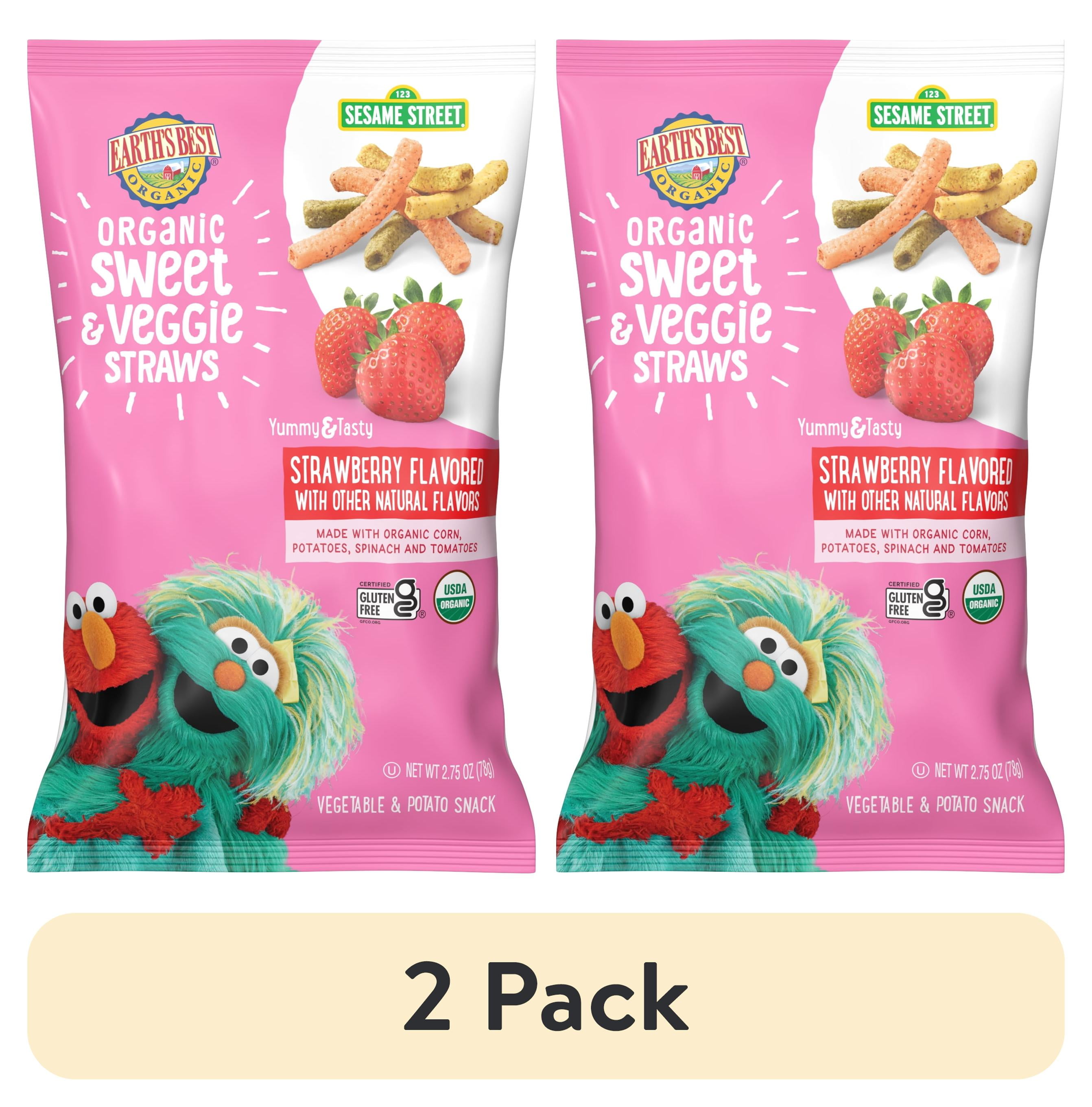 (2 pack) Earth's Best Organic Baby Toddler Snack Strawberry Sweet ...