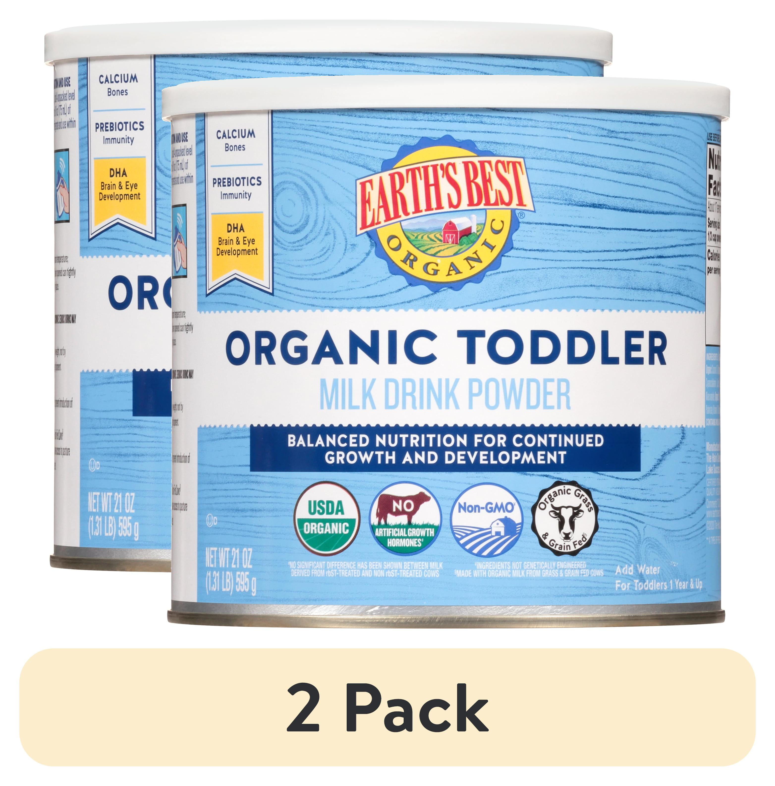 (2 pack) Earth's Best Organic Milk Drink Powder Toddler Formula with ...
