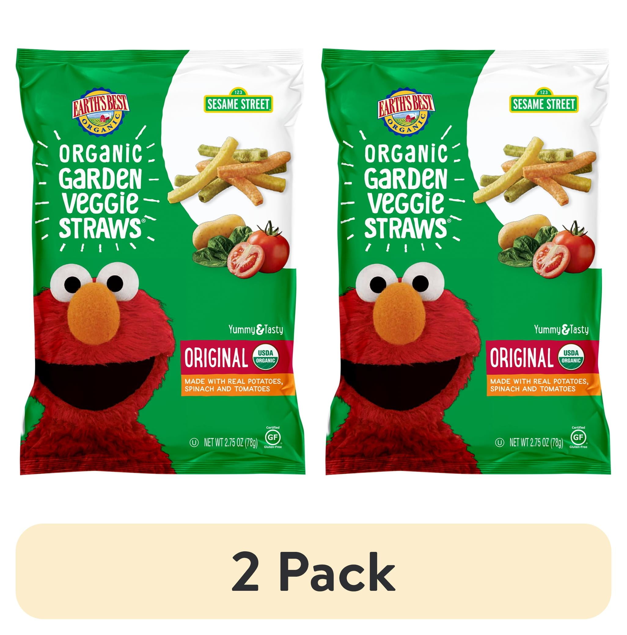(2 pack) Earth's Best Organic Original Garden Veggie Straws Toddler ...