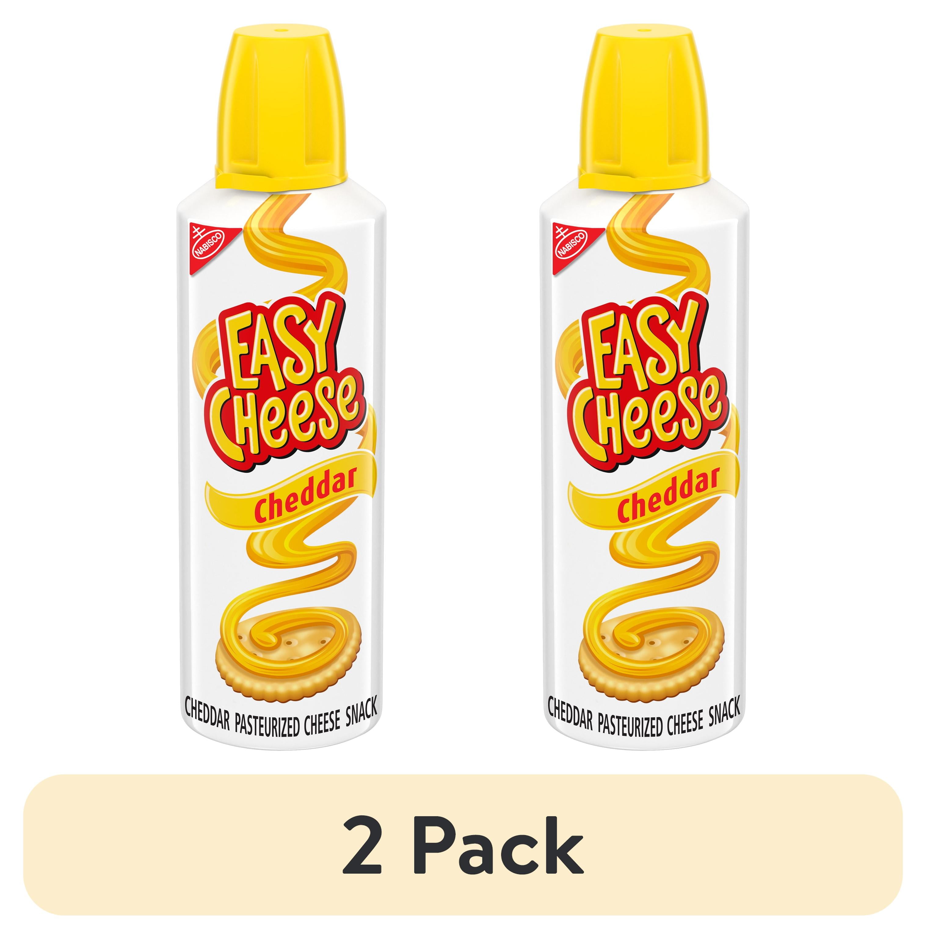 (2 pack) Easy Cheese Cheddar Cheese Snack, 8 oz - Walmart.com