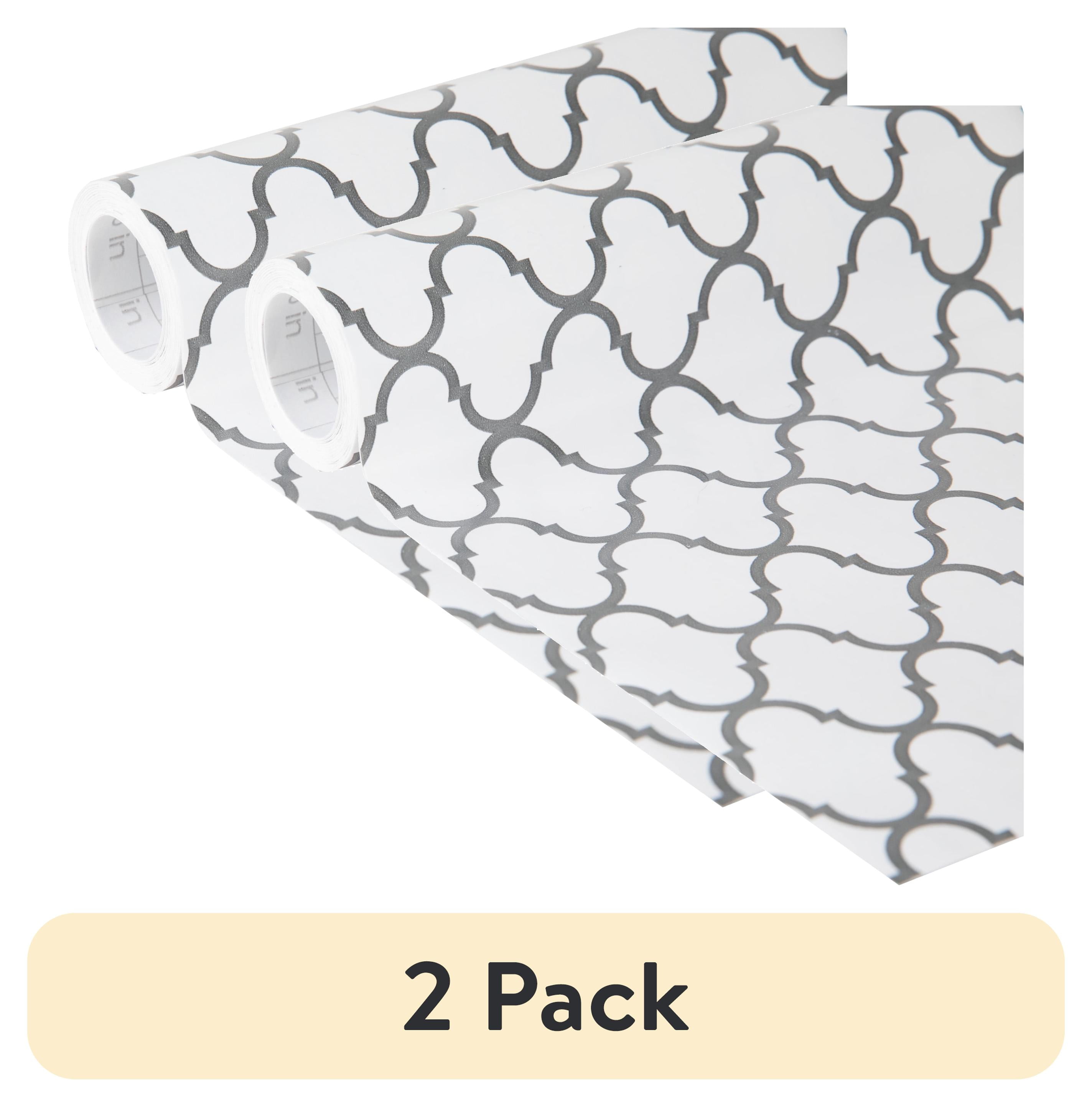 EasyLiner Adhesive Shelf Liner, Gray Quatrefoil, 20 in. x 15 ft., 2 ...