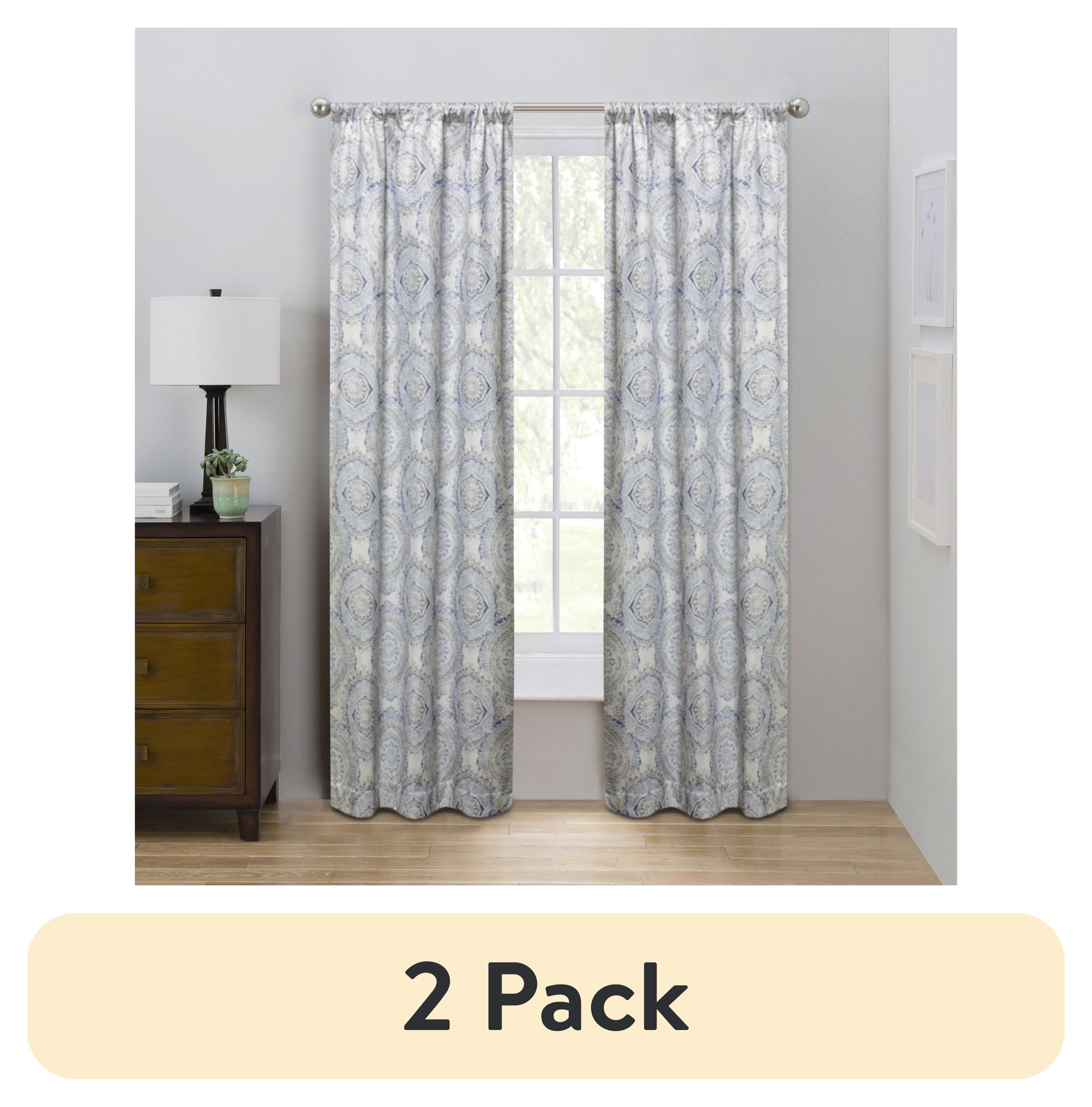 Eclipse Draft Stopper Curtain Panel - Blue Medallion - 42x84 - Walmart.com