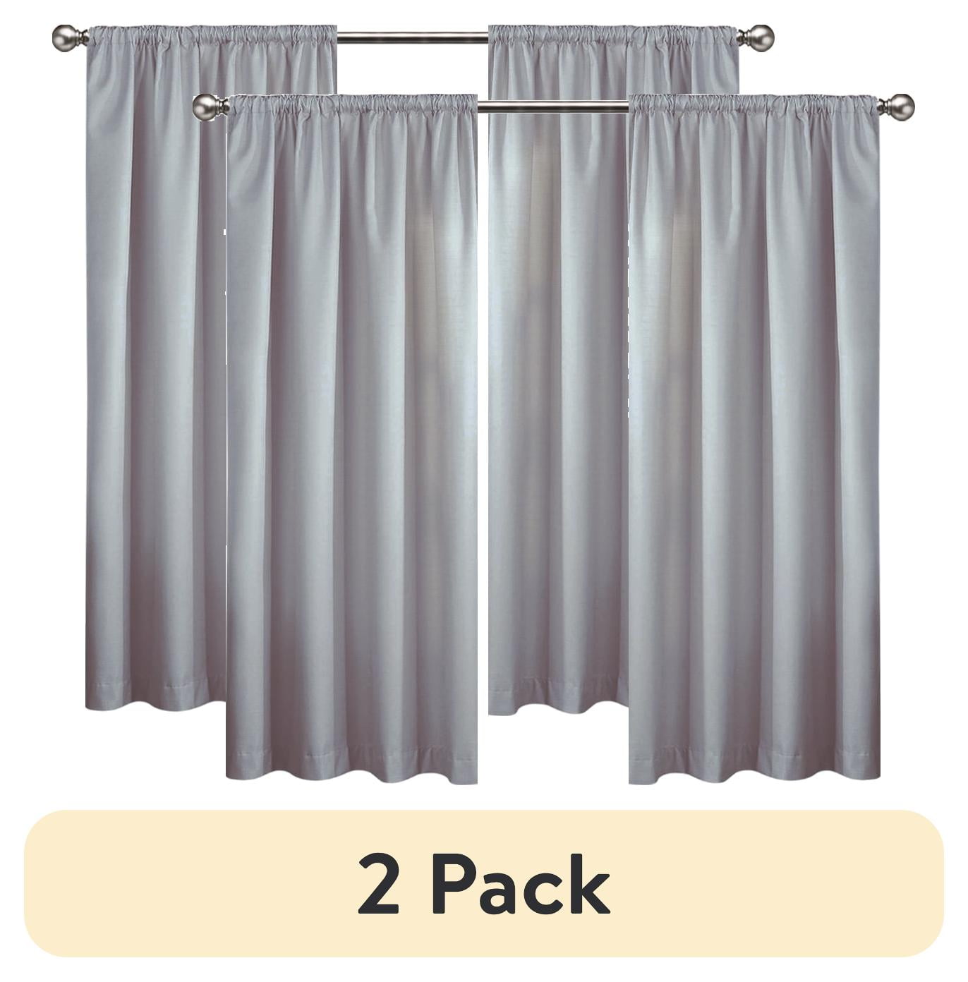 (2 pack) Eclipse Draft Stopper Room Darkening Fleece Lined Rod Pocket ...