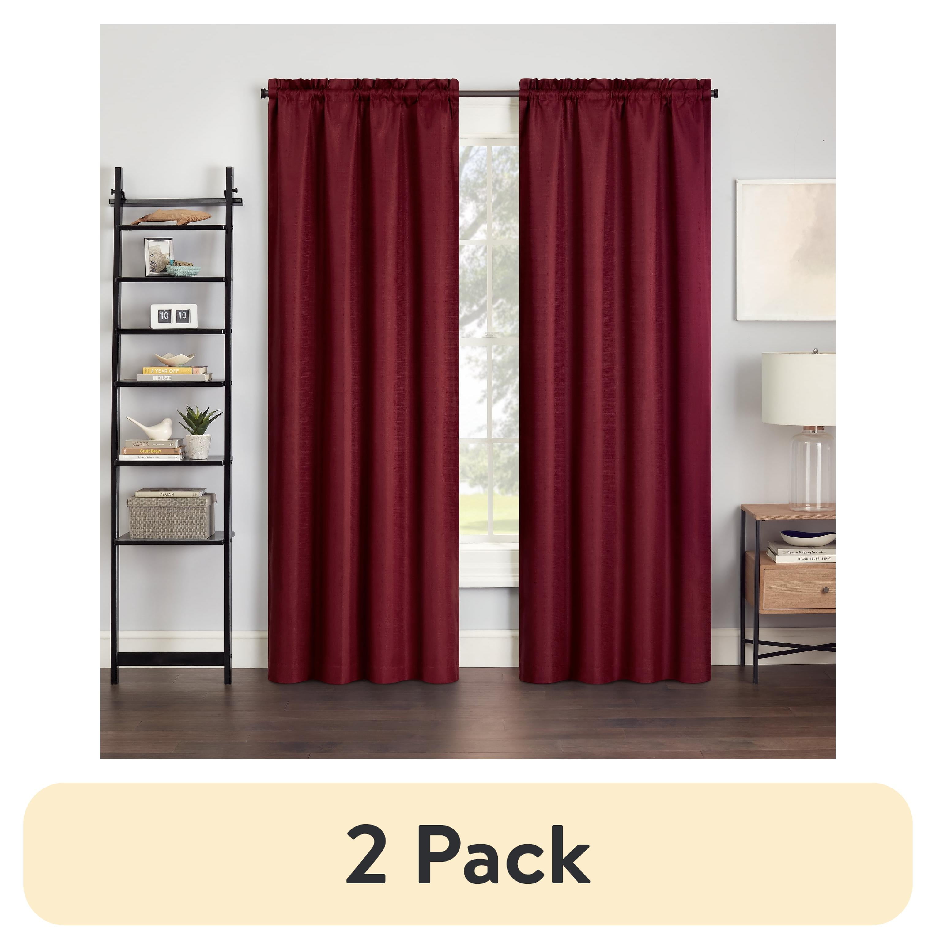 Eclipse Samara Blackout Thermal Curtain Panel 2 Pack Oxblood 42x63 - Walmart.com