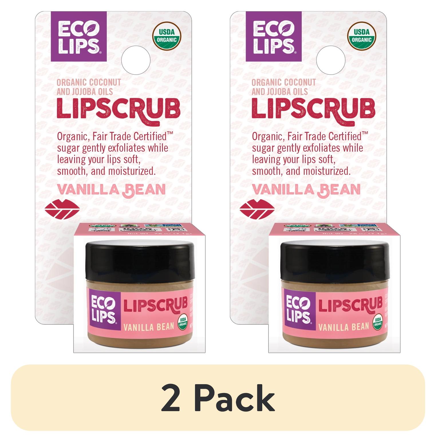 (2 pack) Eco Lips Organic Exfoliating Vanilla Bean Lip Scrub 0.25 oz ...