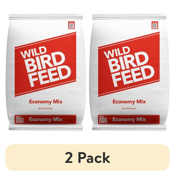 (2 pack) Economy Mix Wild Bird Feed, Value Bird Seed Blend, Dry, 20 lb ...