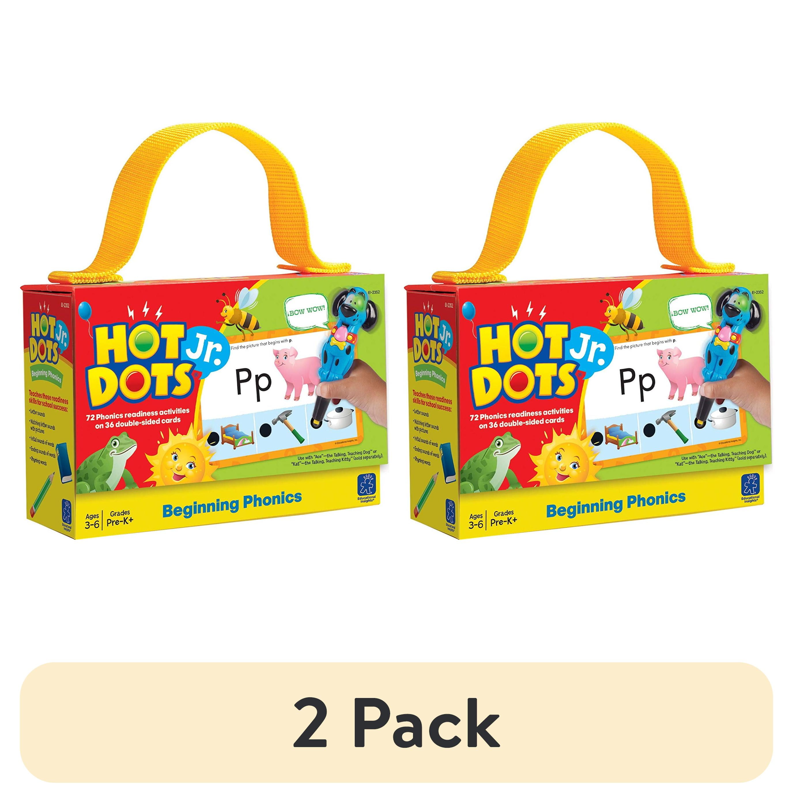 (2 pack) Educational Insights Hot Dots Jr Beginning Phonics Preschool ...