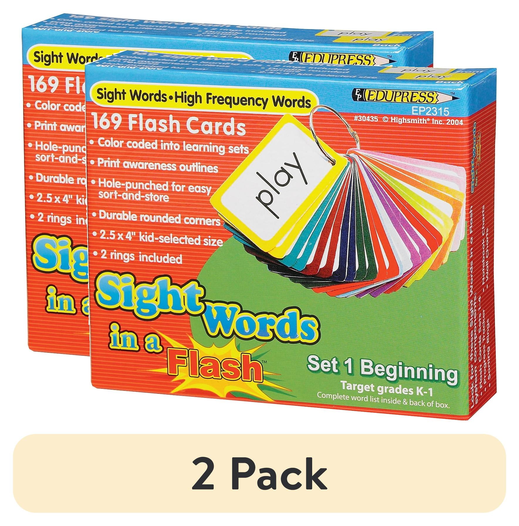 (2 pack) Edupress Sight Words in a Flash Learning System: Set 1 ...