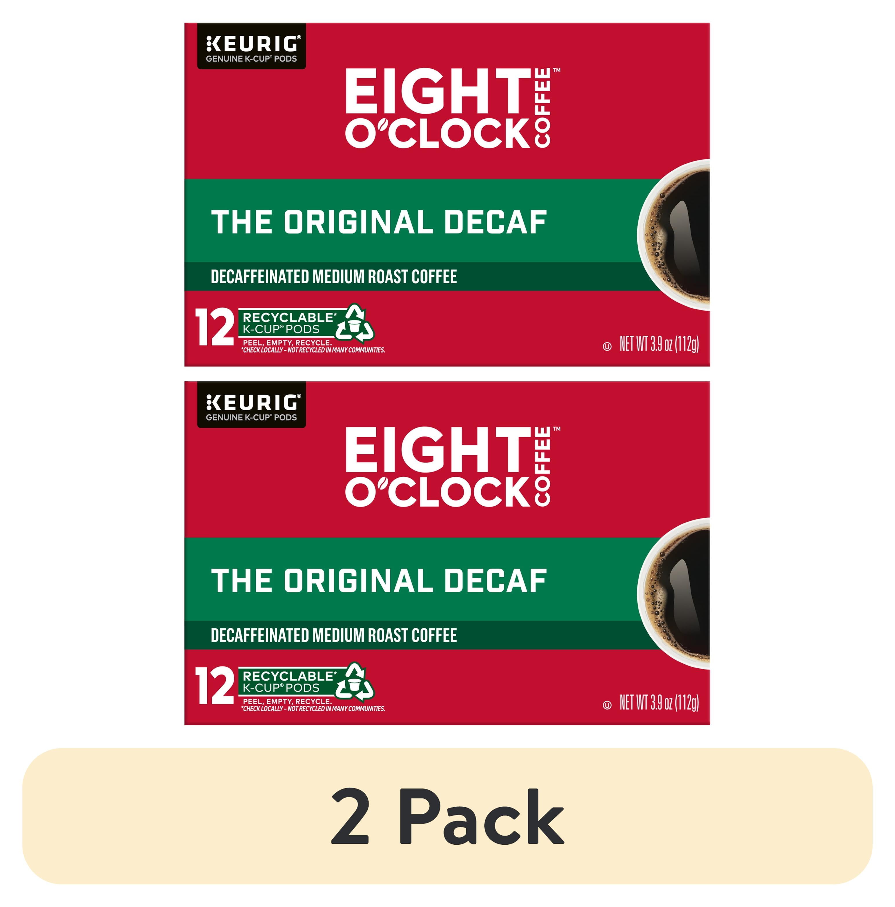 (2 pack) Eight O'Clock Coffee Decaffeinated Medium Roast The Original Decaf Coffee 12 - 0.33 oz ...