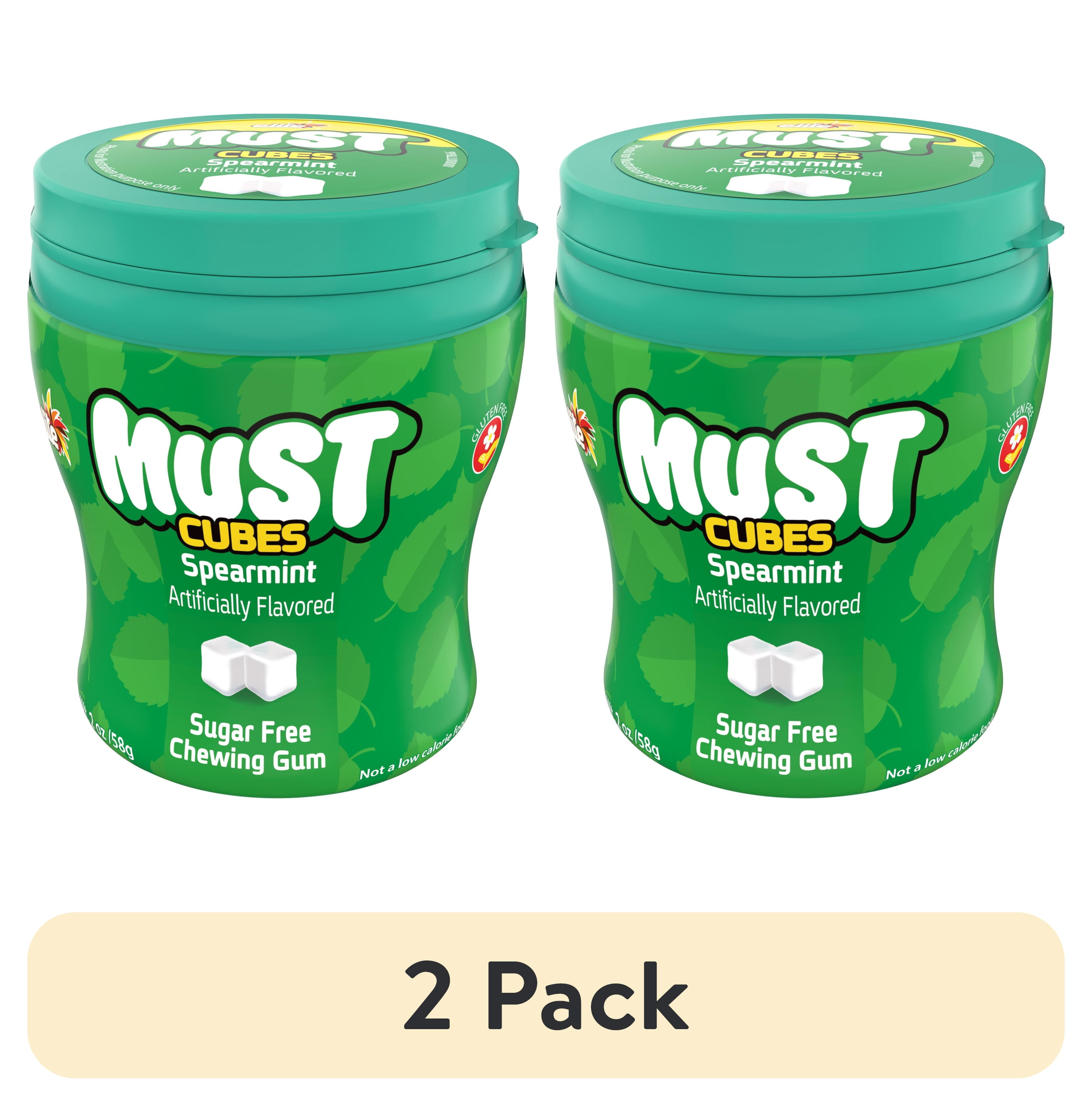 (2 pack) Elite Must Sugar Free Spearmint Cubed Gum, 2oz - Walmart.com